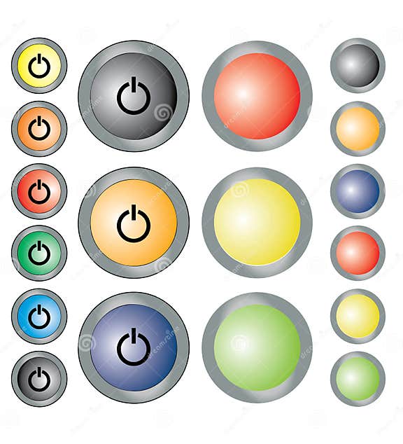 Vector Graphic. Modern Technology Buttons. Stock Vector - Illustration ...