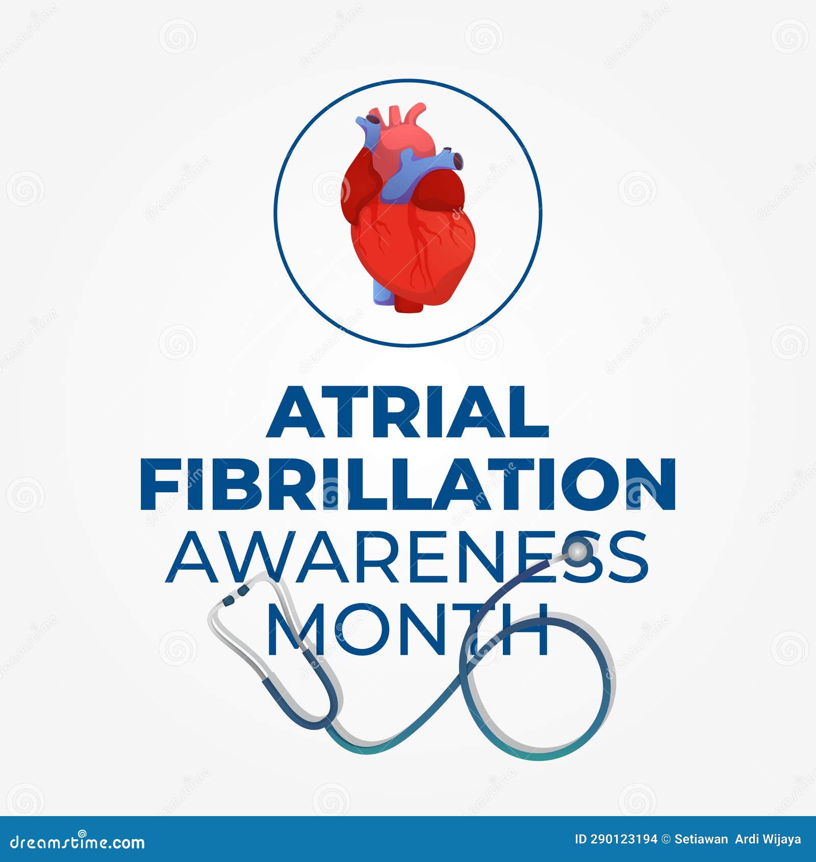 Vector Graphic Of National Atrial Fibrillation Awareness Month Good For