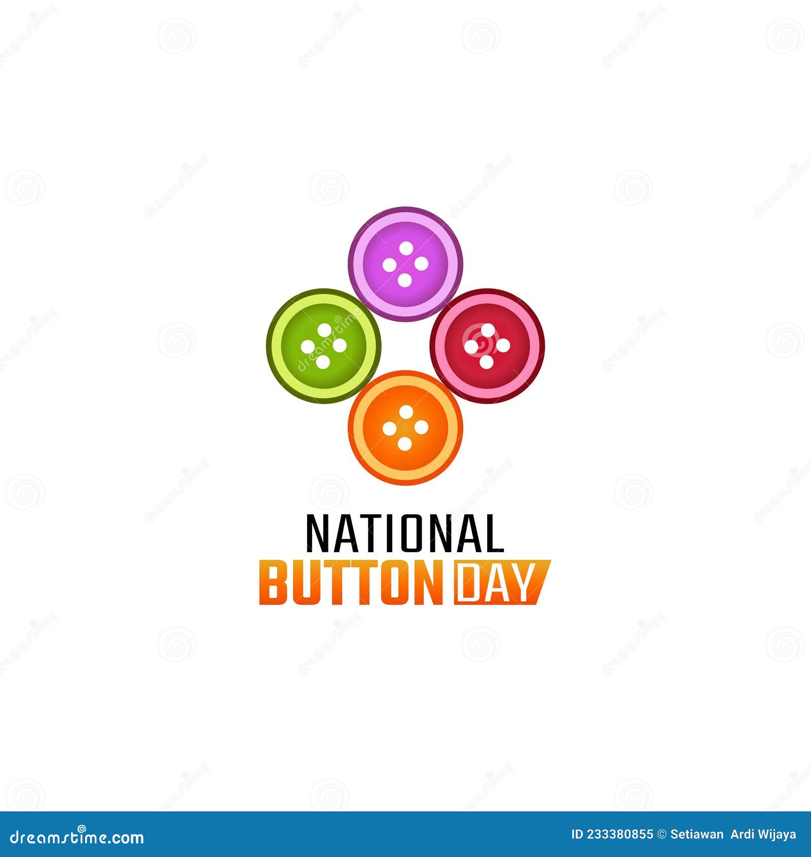Vector Graphic of National Button Day Stock Vector - Illustration of ...