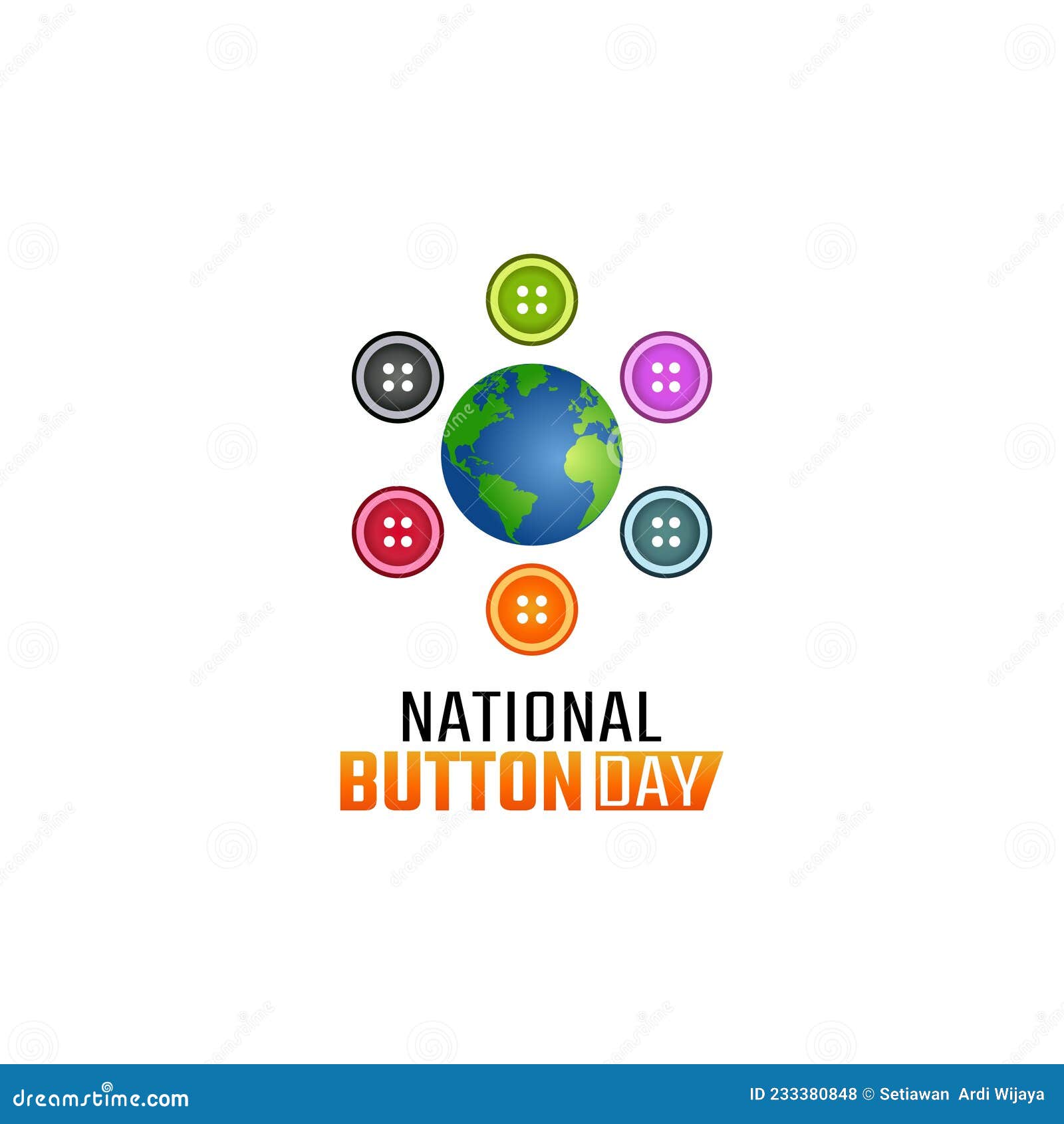 Vector Graphic of National Button Day Stock Vector - Illustration of ...
