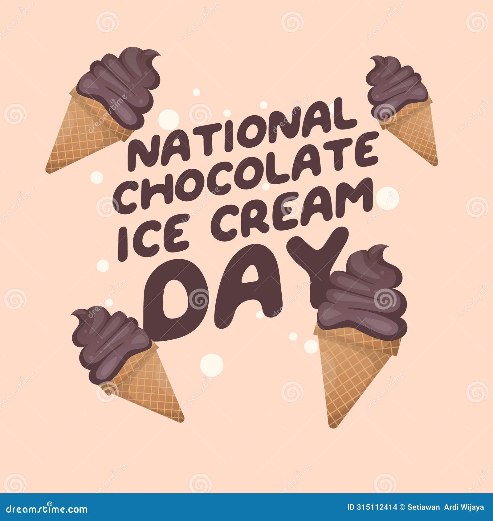 Vector Graphic of National Chocolate Ice Cream Day Ideal for National ...