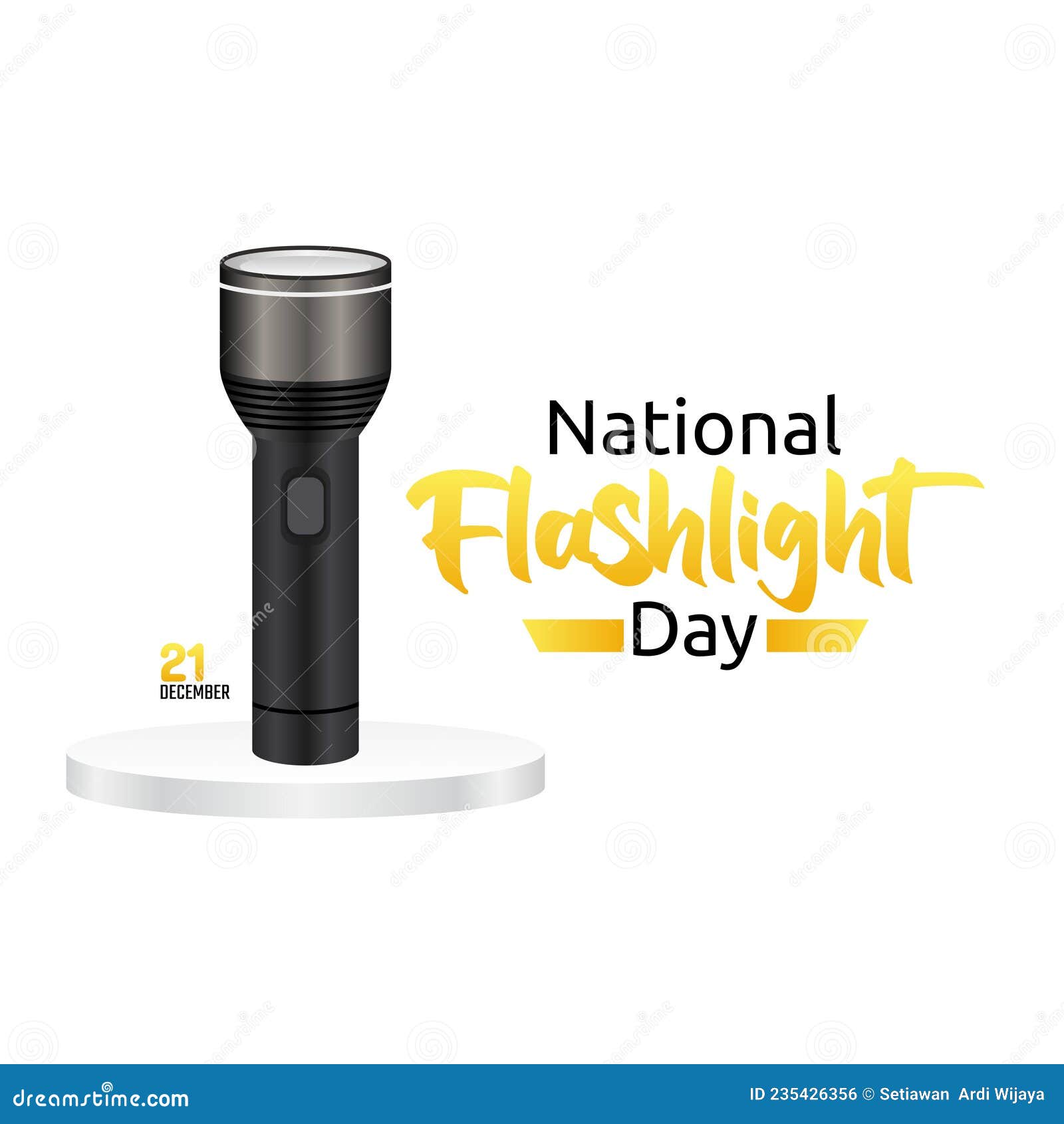 Vector Graphic of National Flashlight Day Stock Vector - Illustration ...