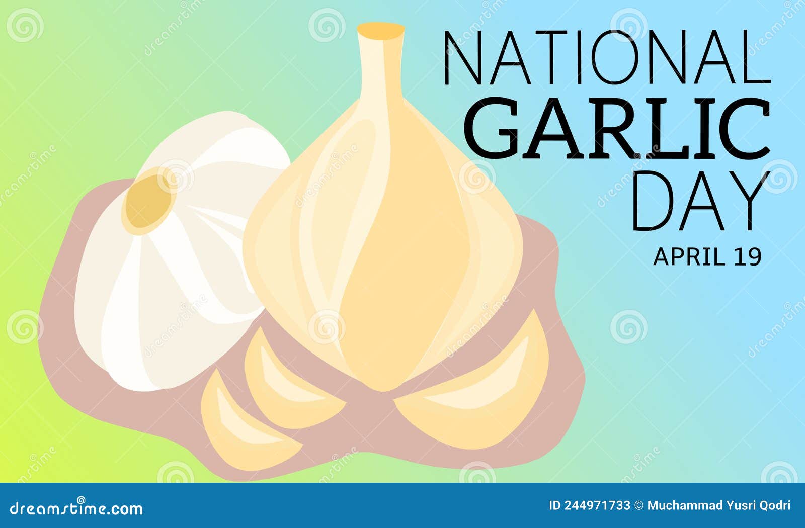 Vector Graphic of National Garlic Day Stock Vector - Illustration of ...