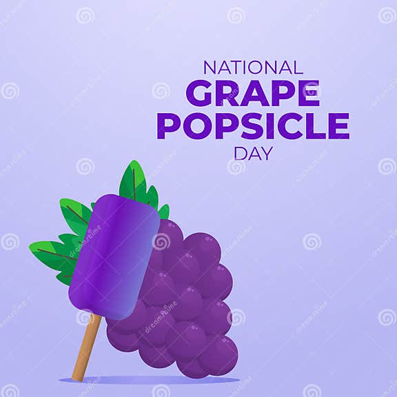 Vector Graphic of National Grape Popsicle Day Ideal for National Grape ...