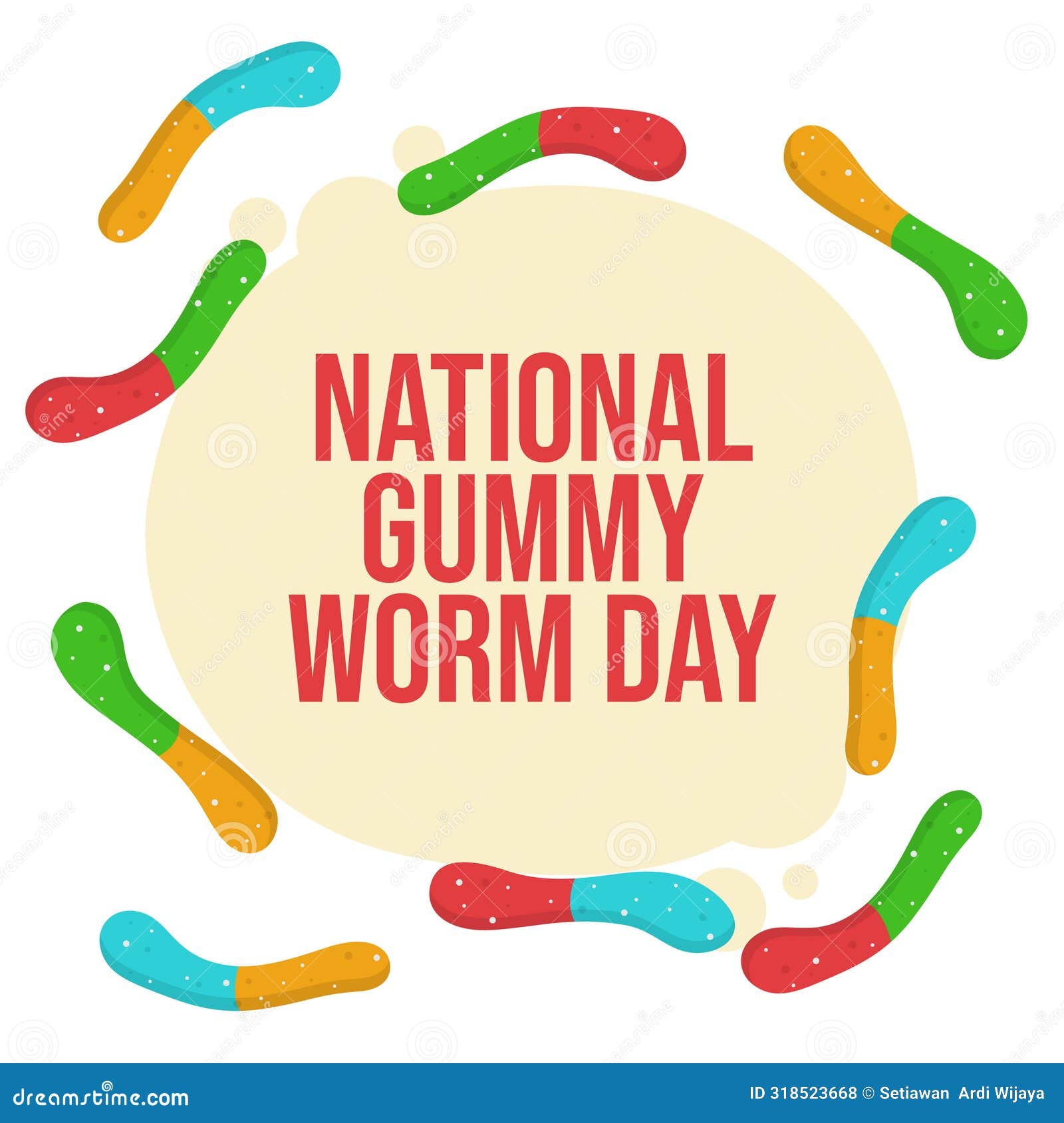 Vector Graphic of National Gummi Worm Day Ideal for National Gummi Worm ...