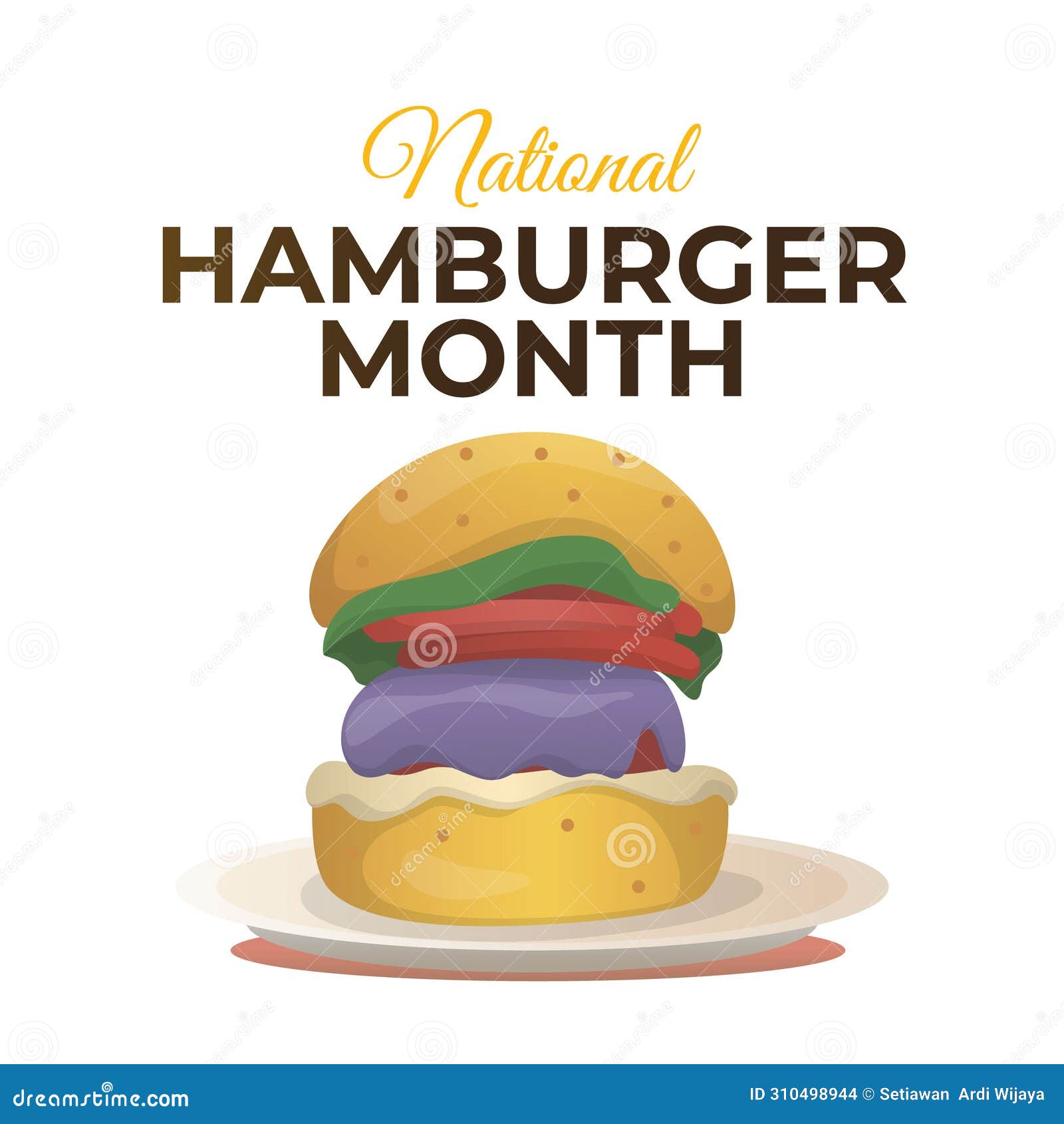 Vector Graphic of National Hamburger Month Ideal for National Hamburger ...