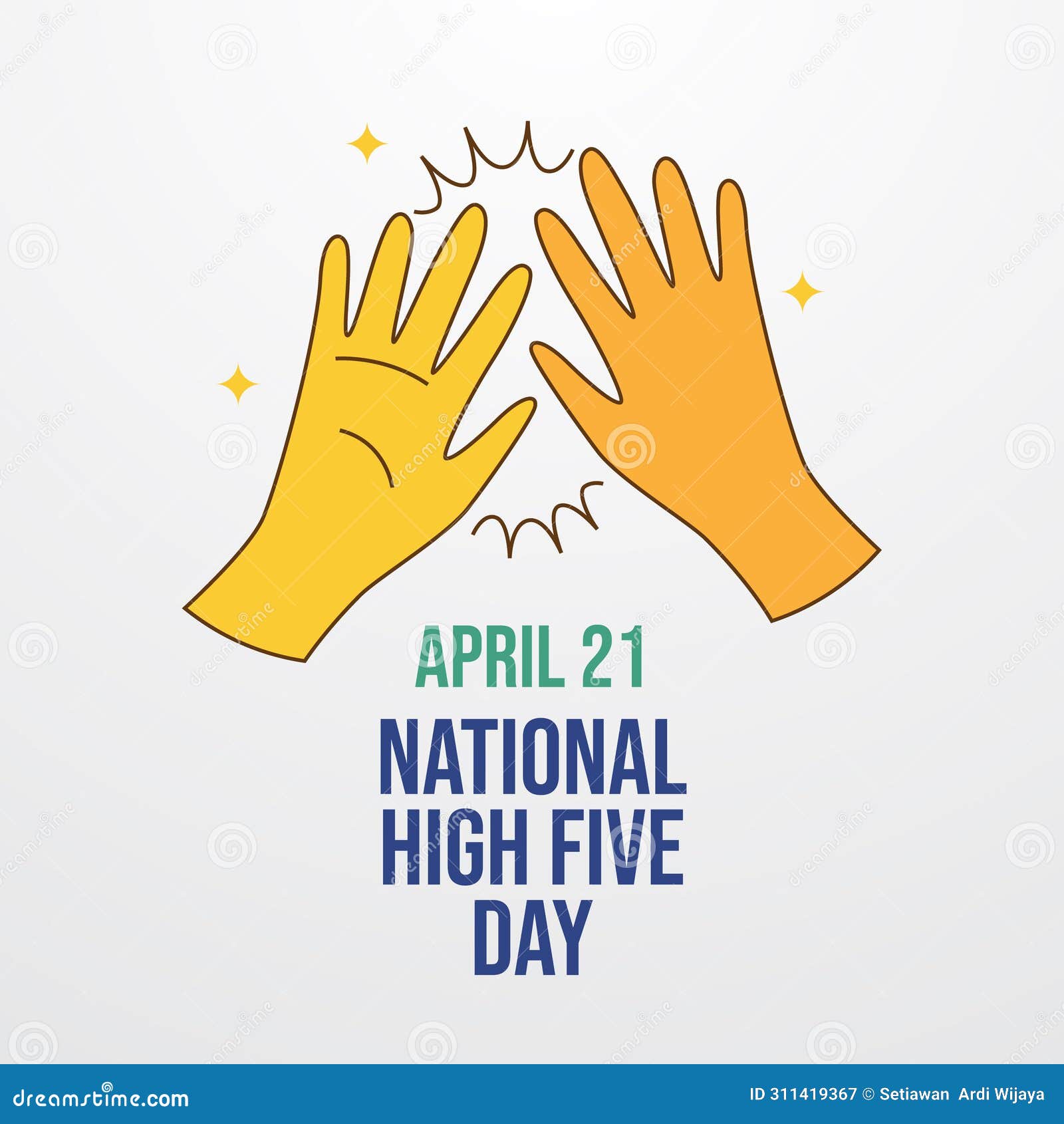 Vector Graphic of National High Five Day Ideal for National High Five ...