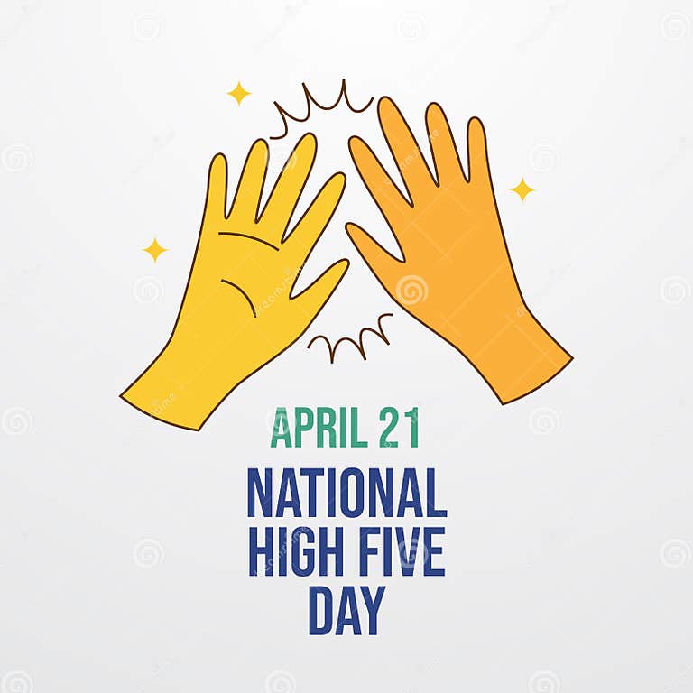 Vector Graphic of National High Five Day Ideal for National High Five ...