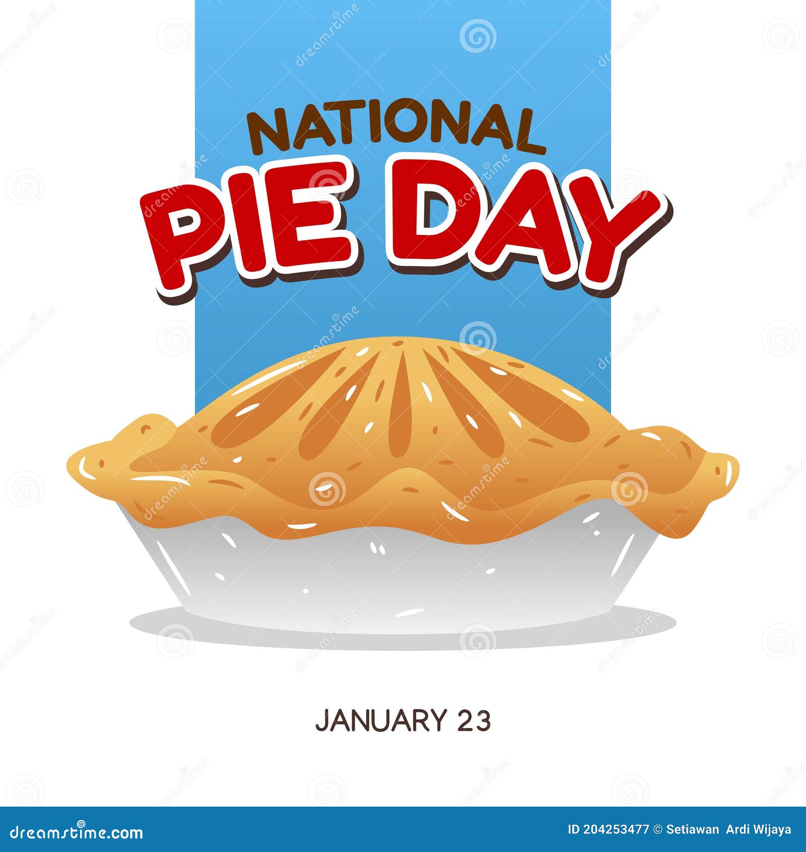 Vector Graphic of National Pie Day Stock Vector - Illustration of ...