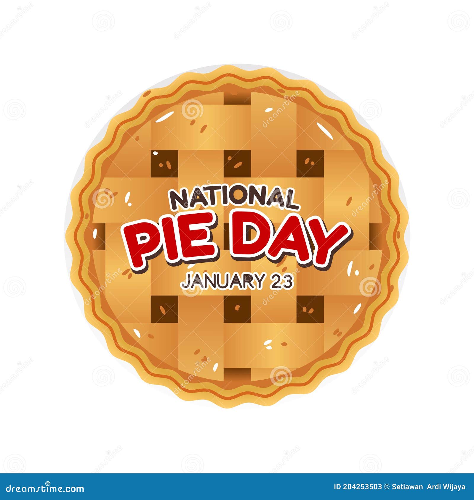 Vector Graphic of National Pie Day Stock Vector - Illustration of ...