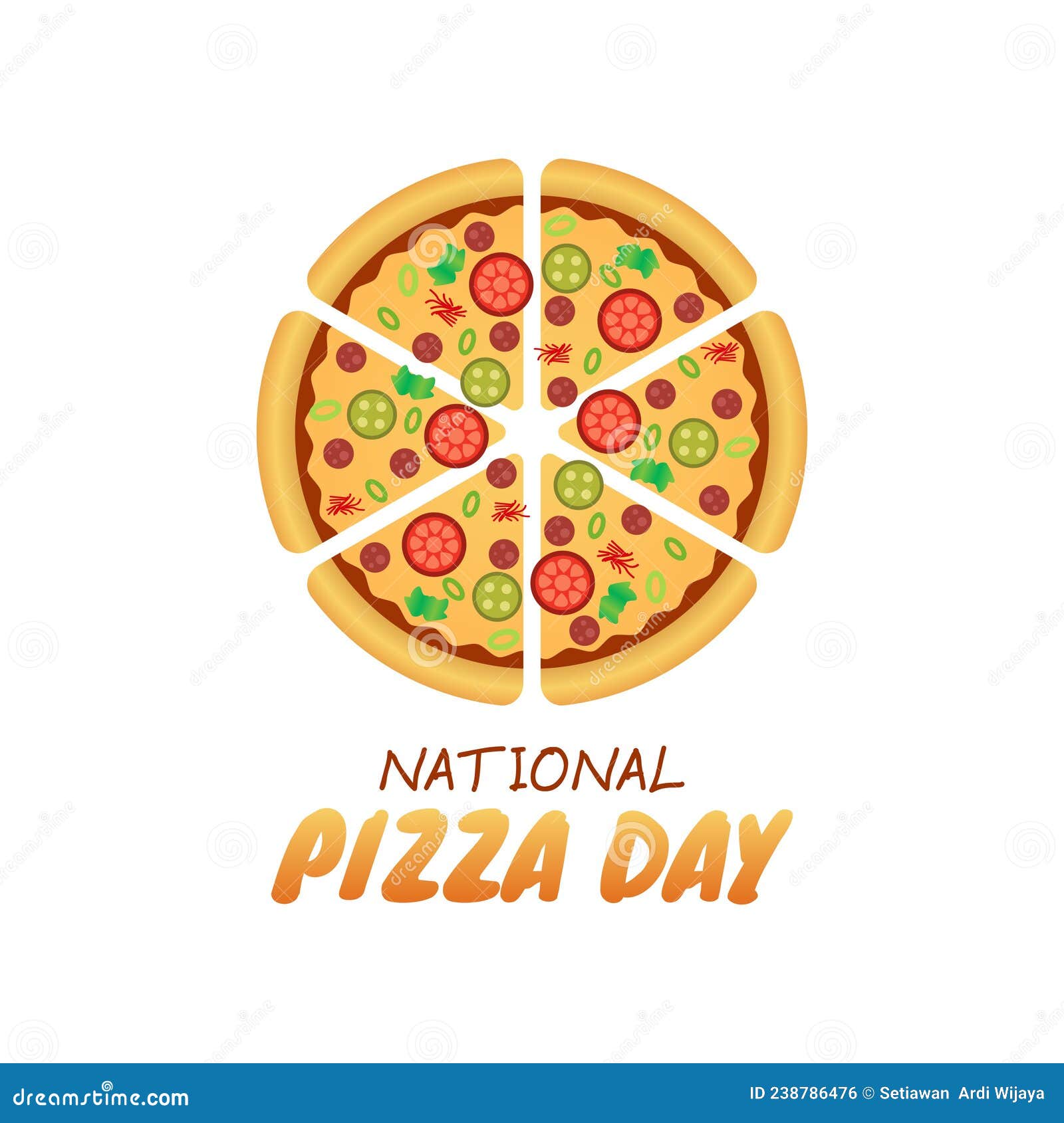 Vector Graphic of National Pizza Day Stock Vector - Illustration of ...