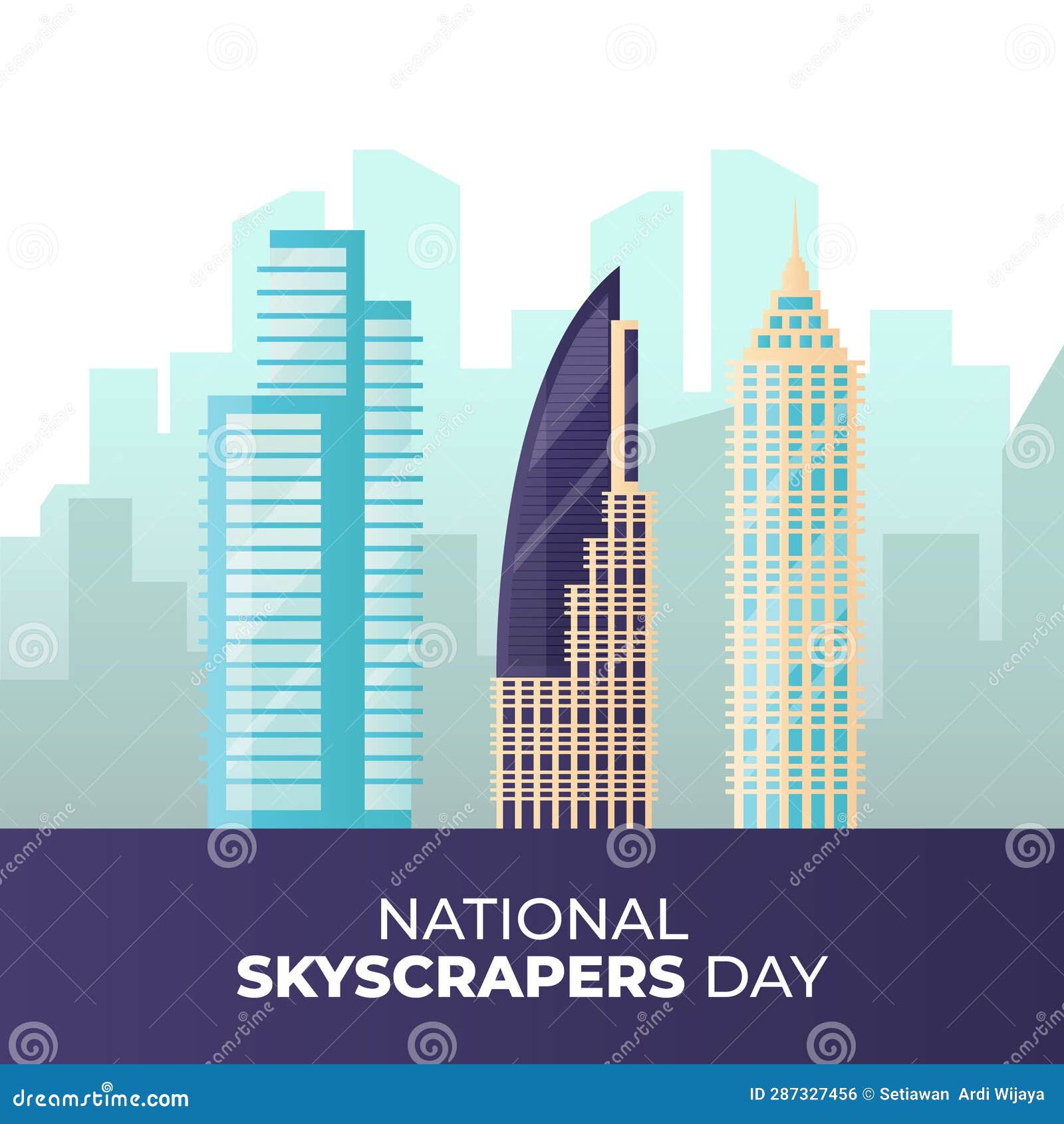 Vector Graphic of National Skyscraper Day Good for National Skyscraper ...
