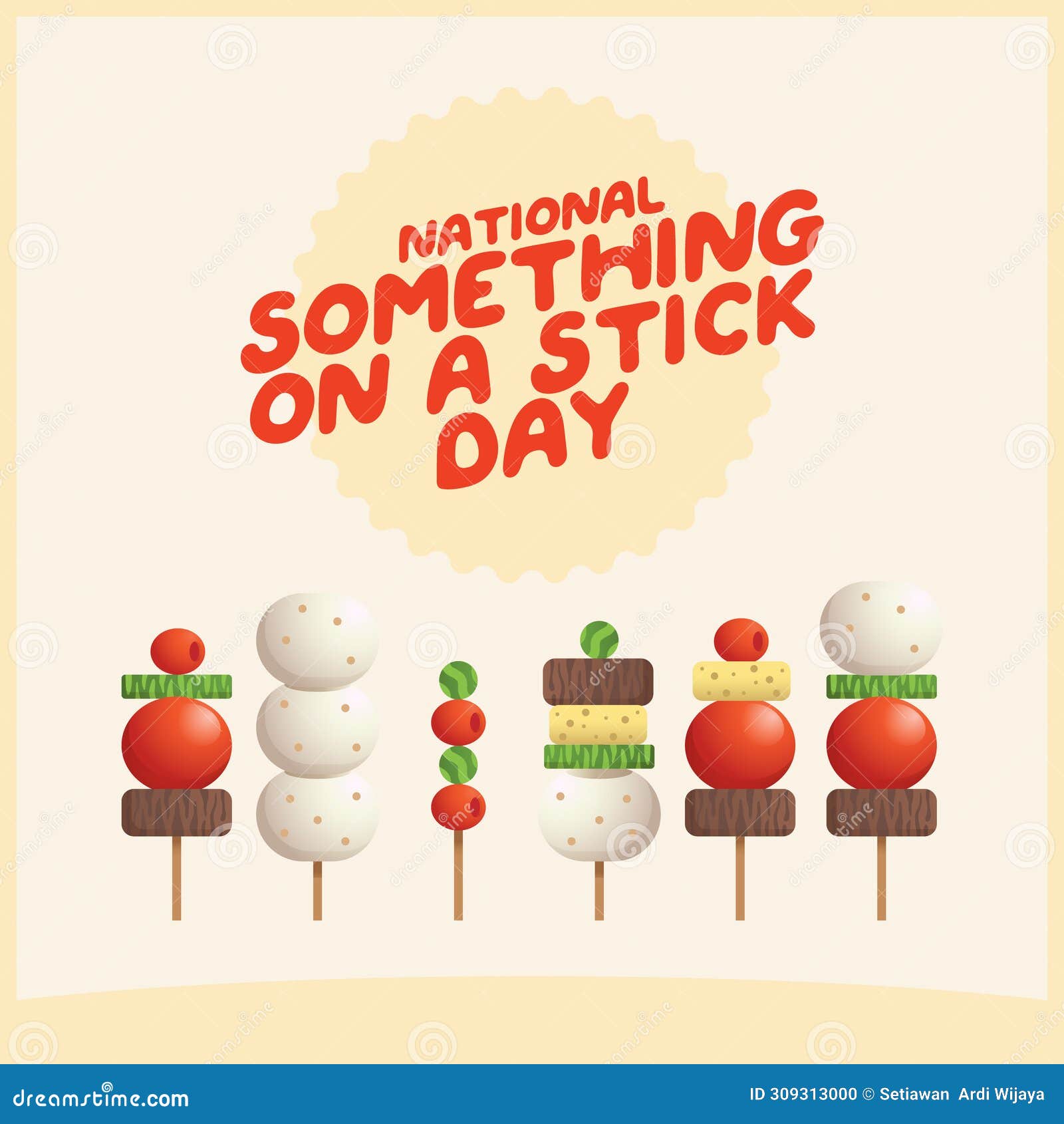 Vector Graphic of National Something on a Stick Day Ideal for National ...