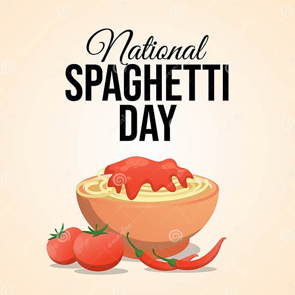 Vector Graphic of National Spaghetti Day Ideal for National Spaghetti ...