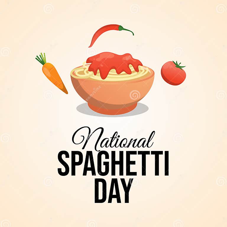 Vector Graphic of National Spaghetti Day Ideal for National Spaghetti ...