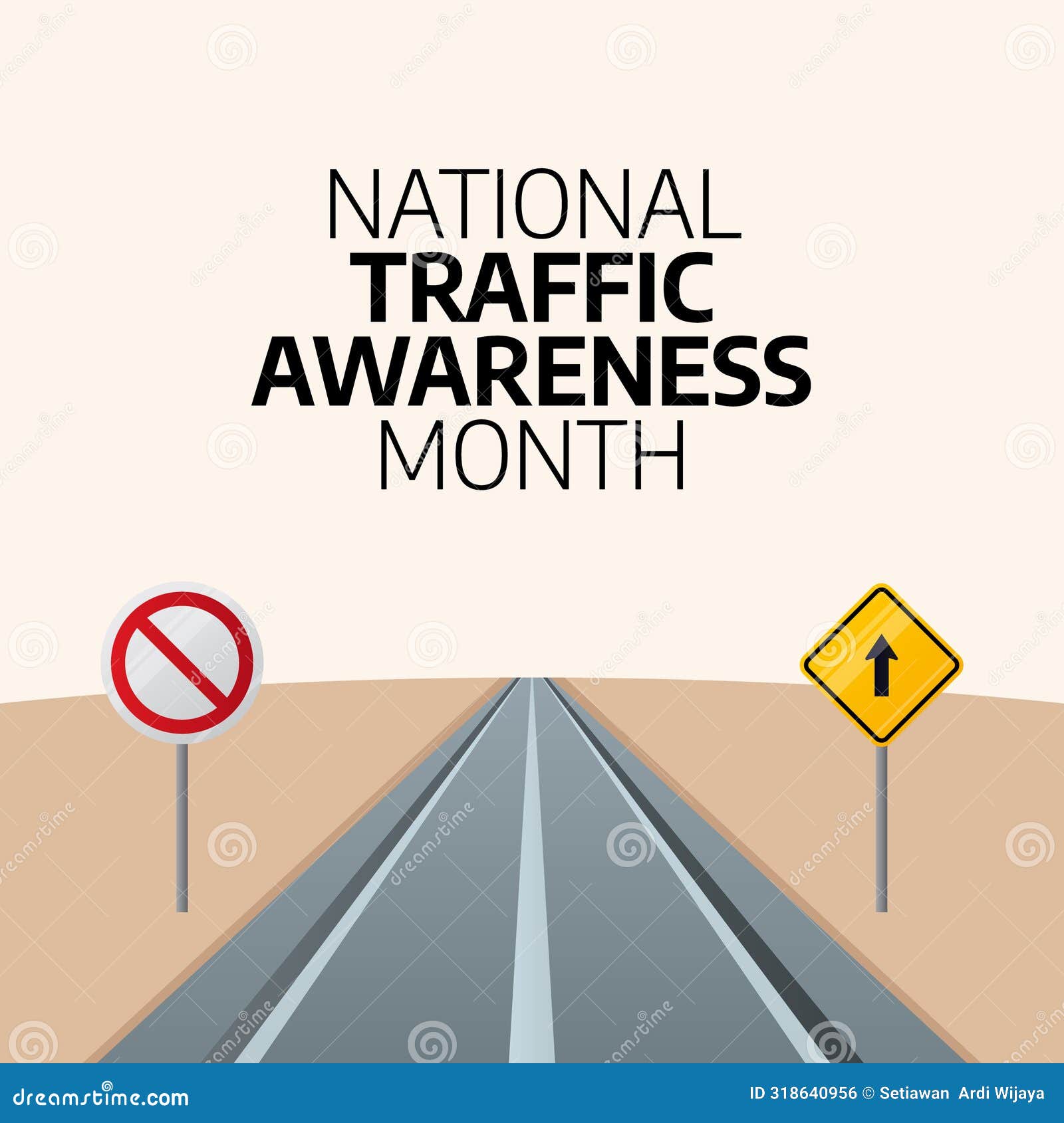 Vector Graphic of National Traffic Awareness Month Ideal for National ...