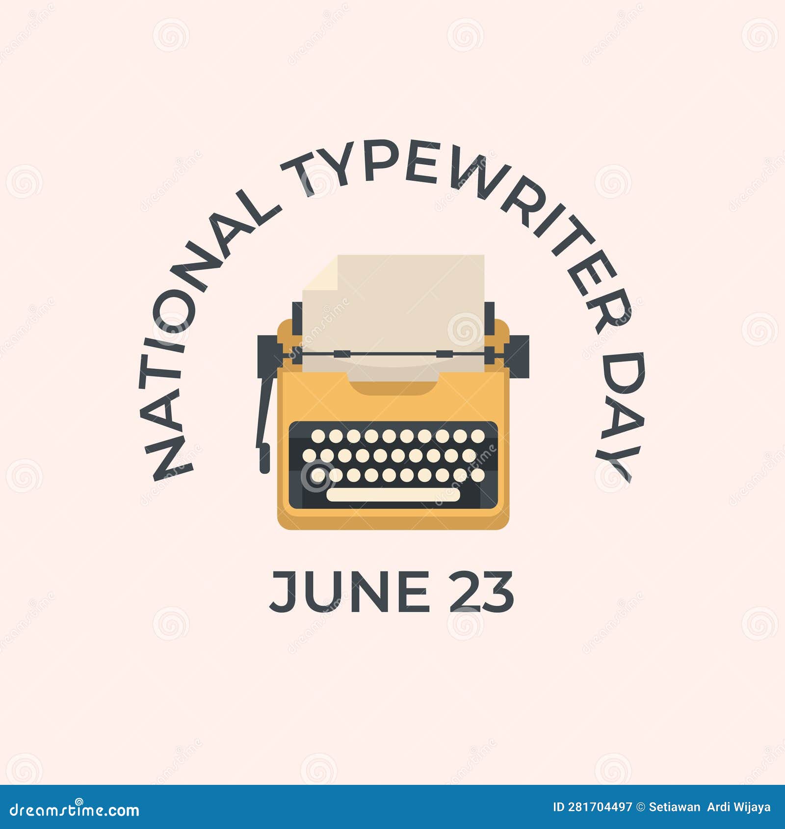 Vector Graphic of National Typewriter Day Good for National Typewriter ...