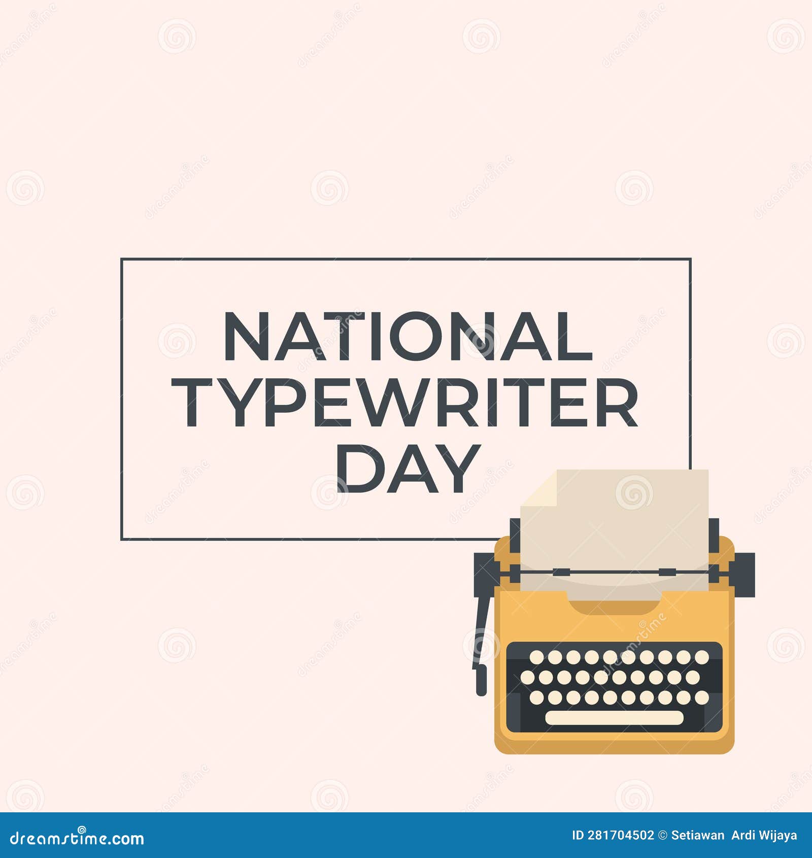 Vector Graphic of National Typewriter Day Good for National Typewriter ...