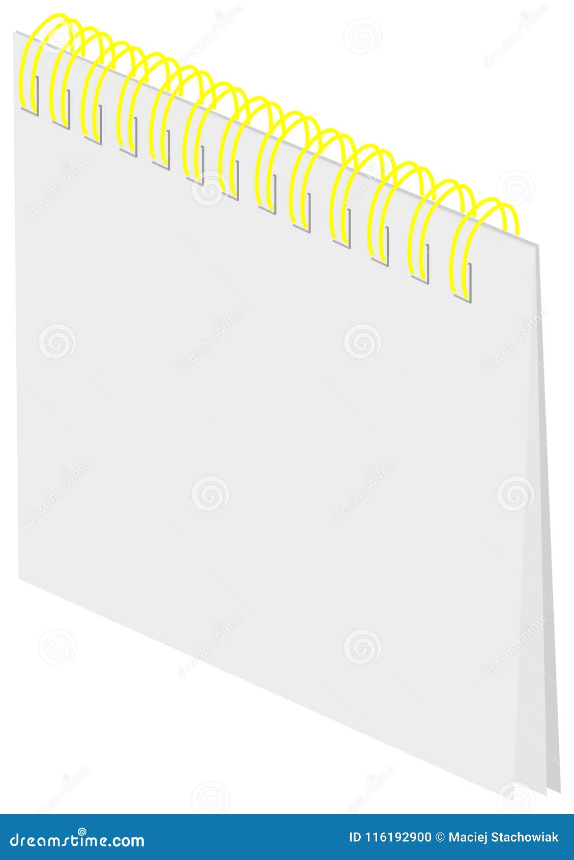 Notepad on White Background Stock Photo - Illustration of book, draw ...