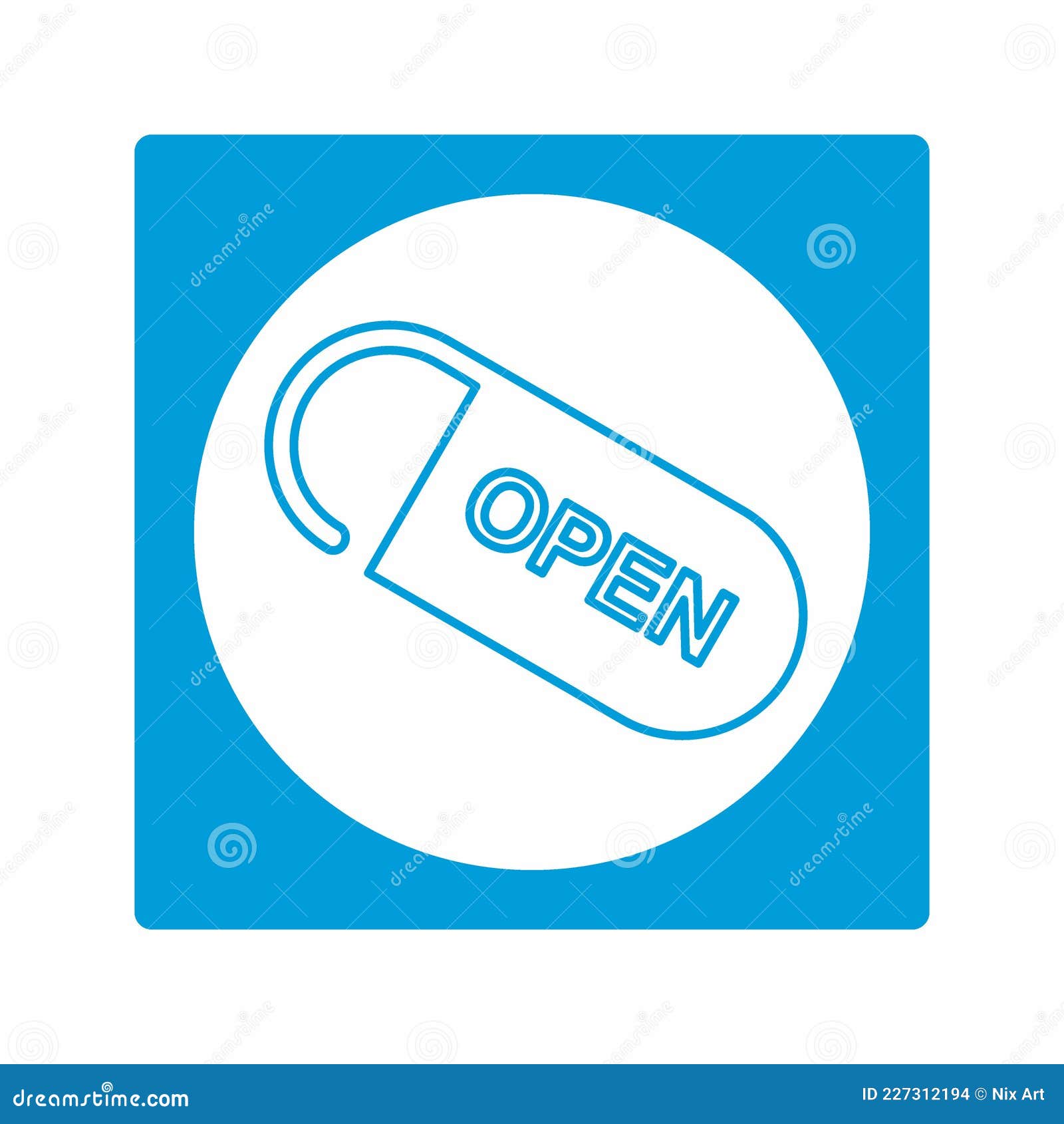 Vector Graphic of Open Tag - White Moon Style - Simple Illustration ...
