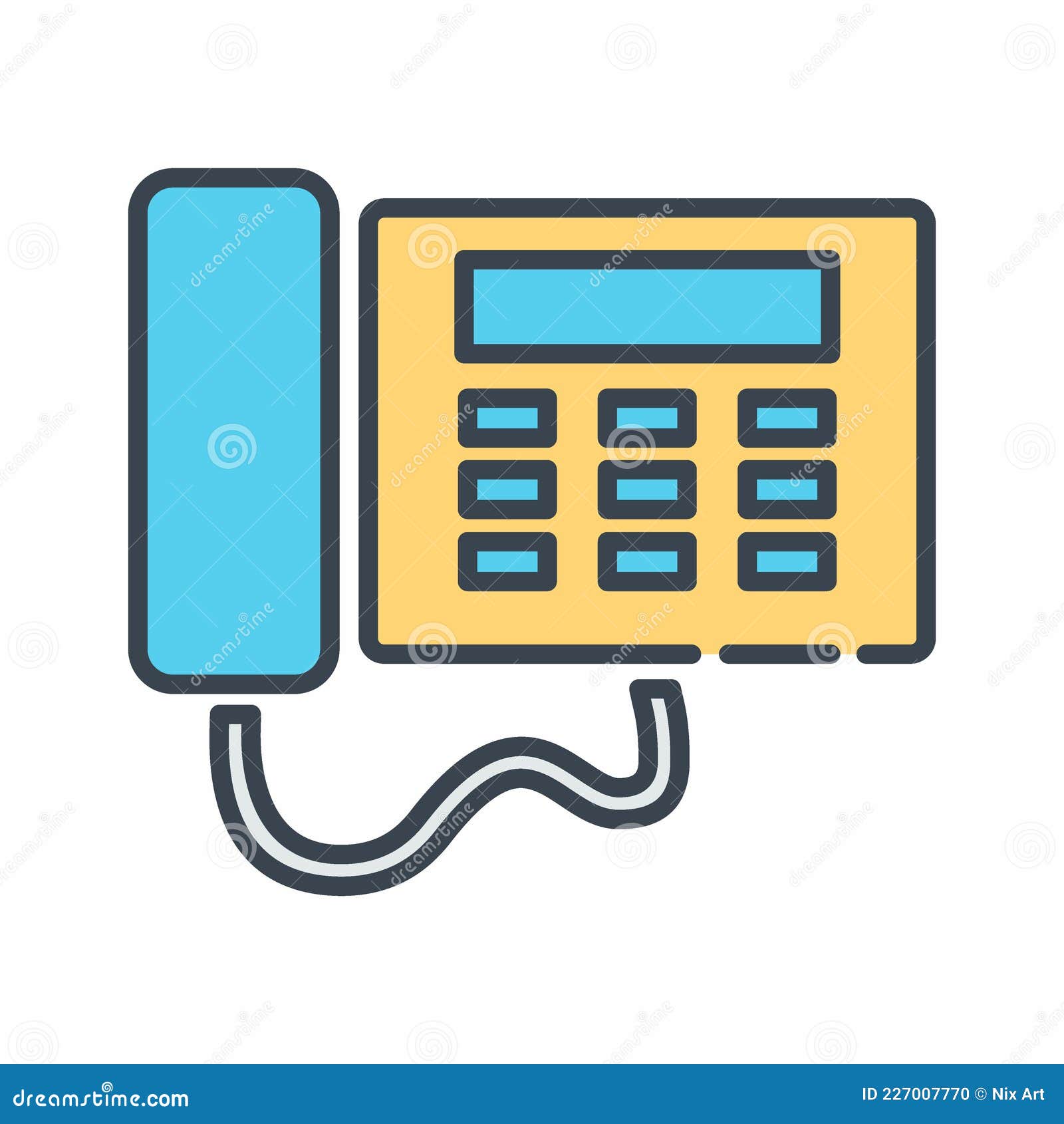 Vector Graphic of Phone - Line Cut Style - Simple Illustration ...