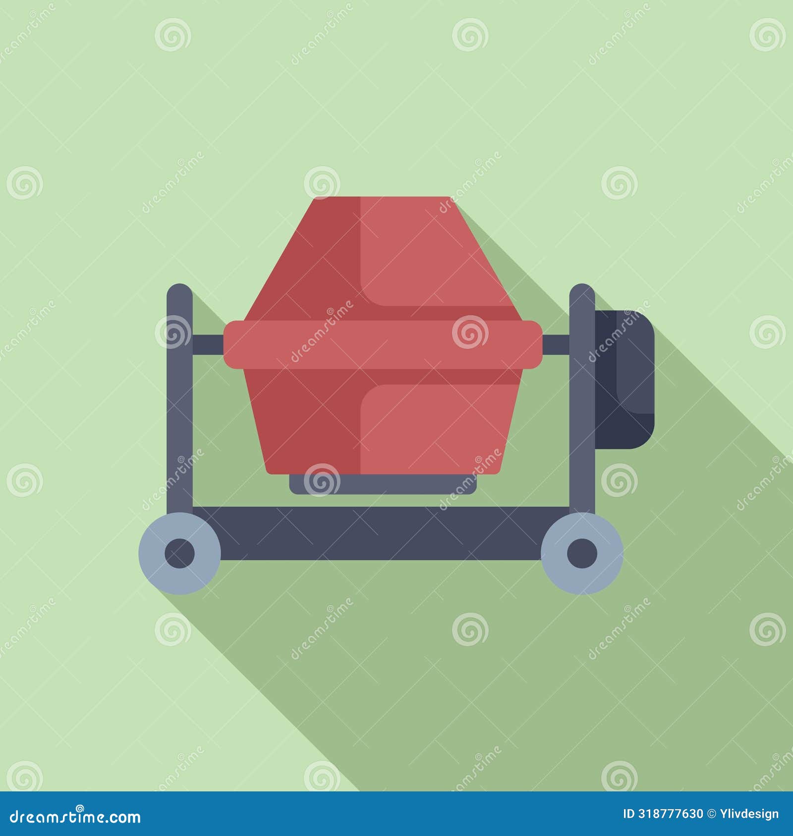Flat Design Concrete Mixer Illustration Stock Vector - Illustration of ...