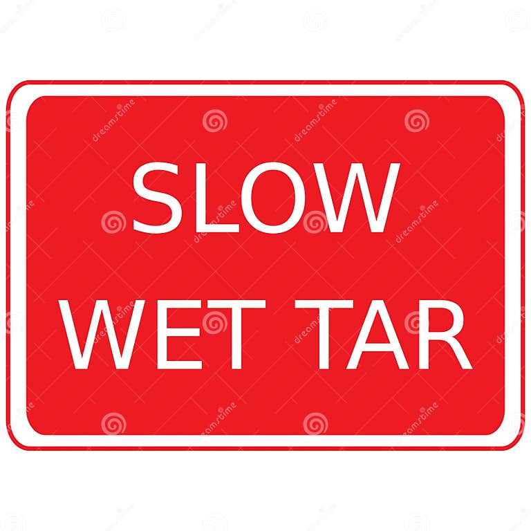 Vector Graphic of a Red Rectangular Sign Warning of a Temporary Hazard ...