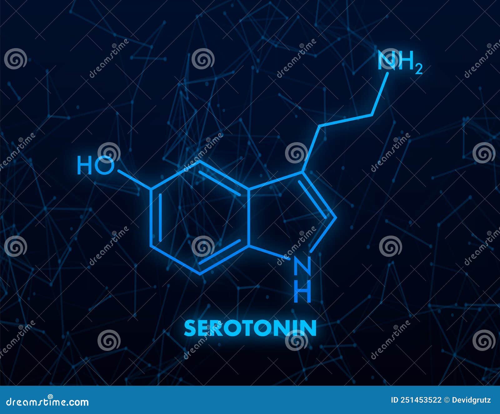 Vector Graphic. Serotonin Editable Stroke Outline Icon Isolated on ...