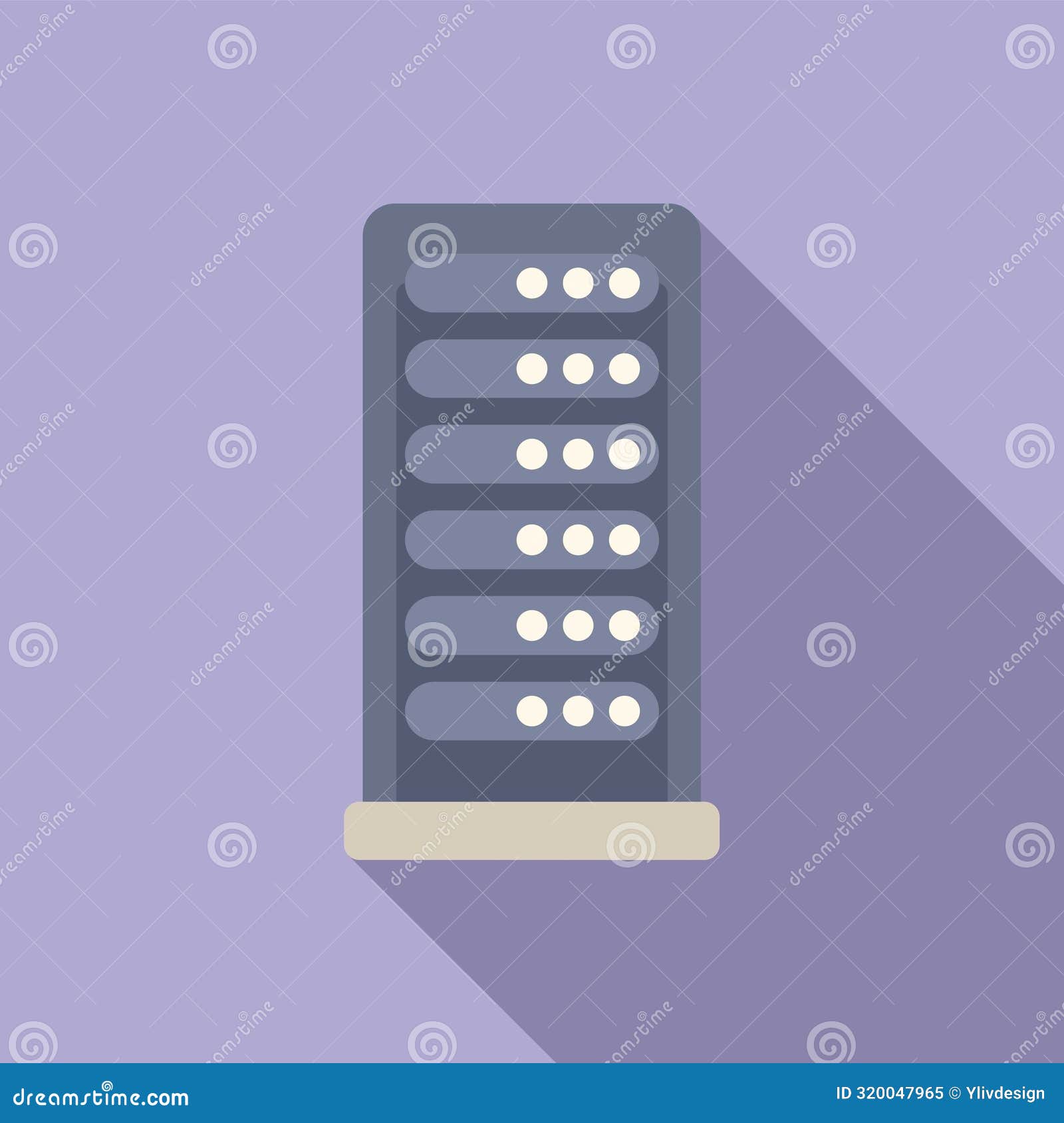 Flat Design Illustration of a Server Rack Stock Illustration ...