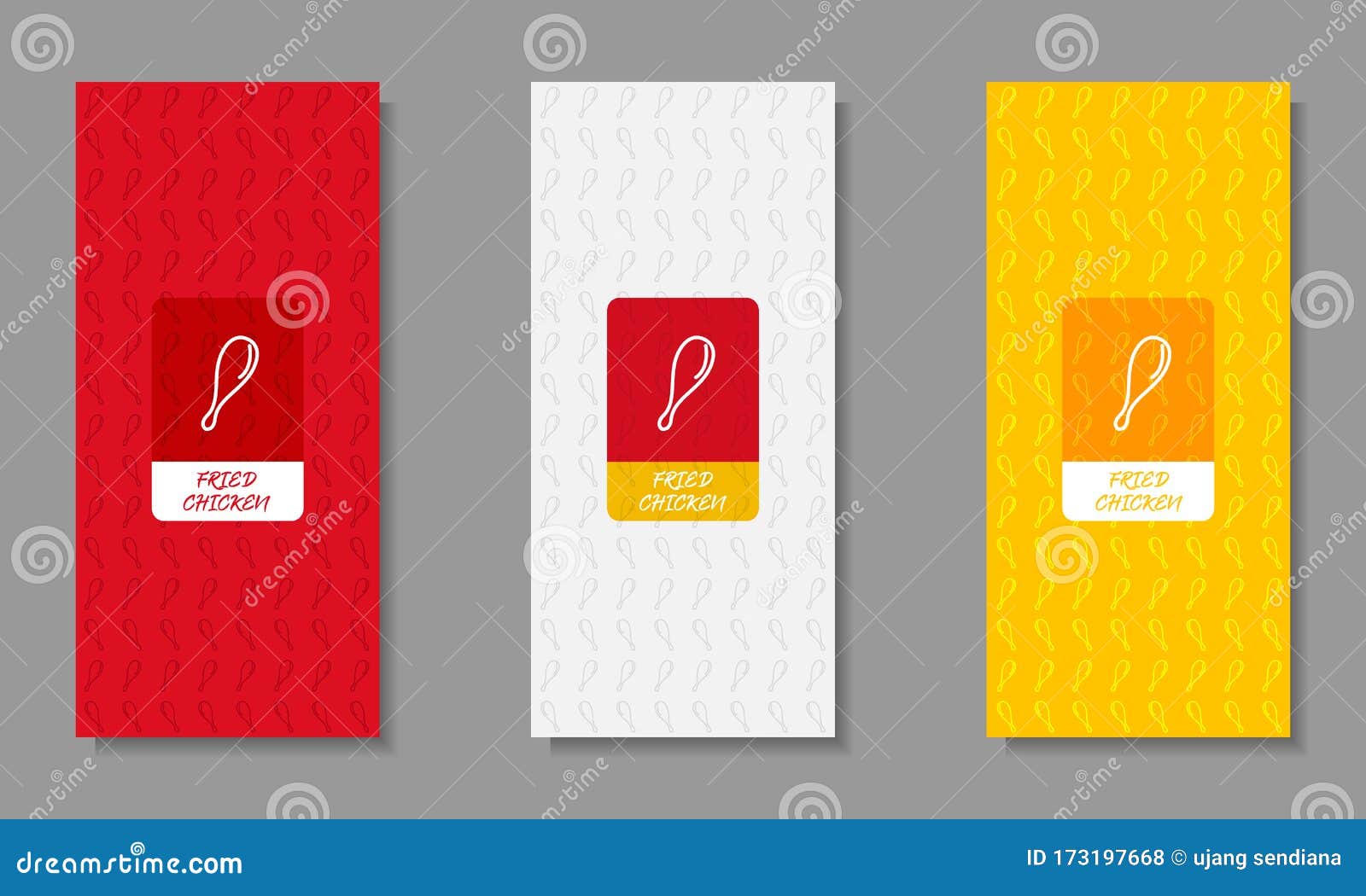 Vector Graphic of Set of Design Fried Chicken Templates . Stock Vector ...