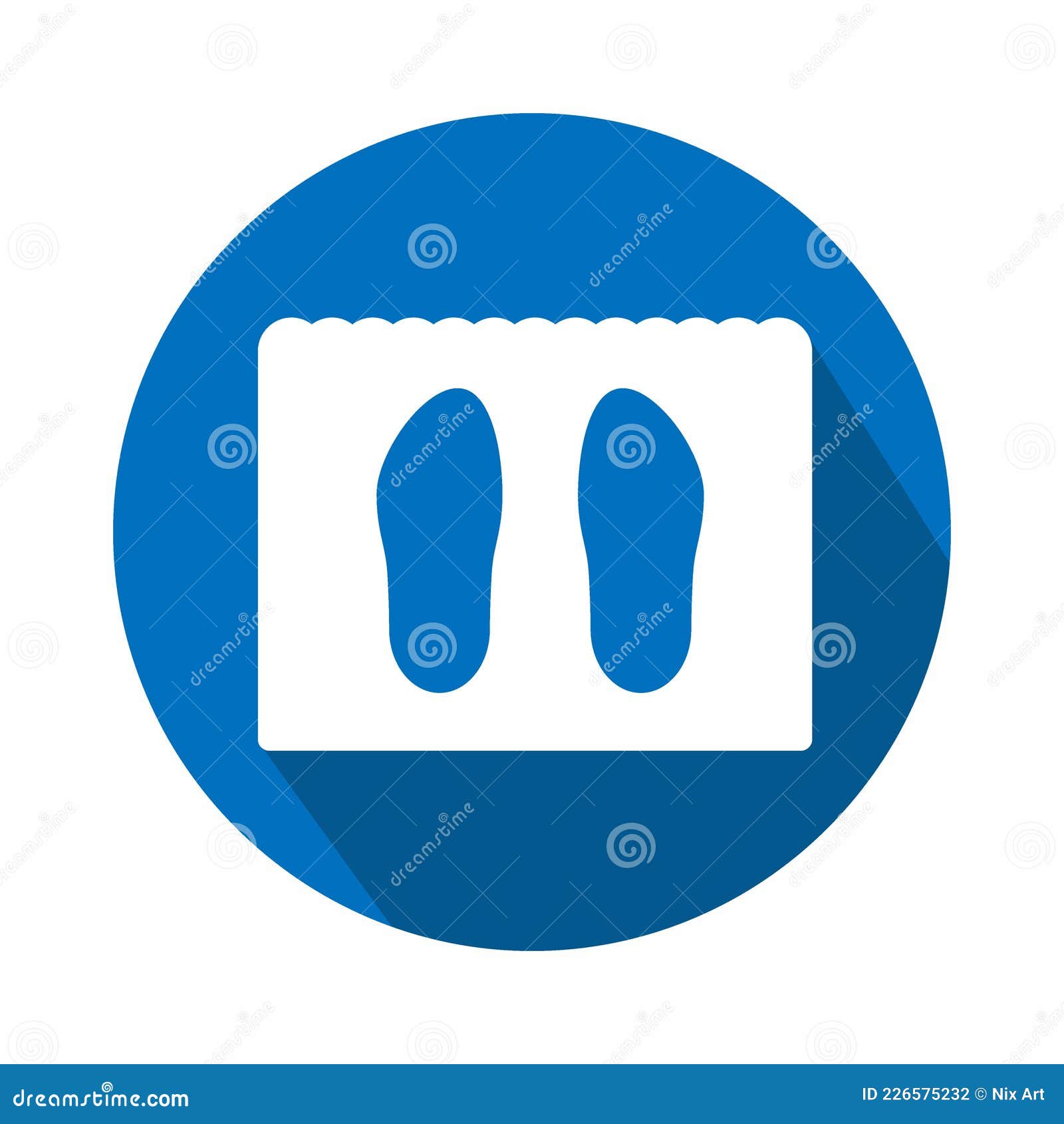 Vector Graphic of Shoe Mat - Flat Style - Simple Illustration. Editable ...