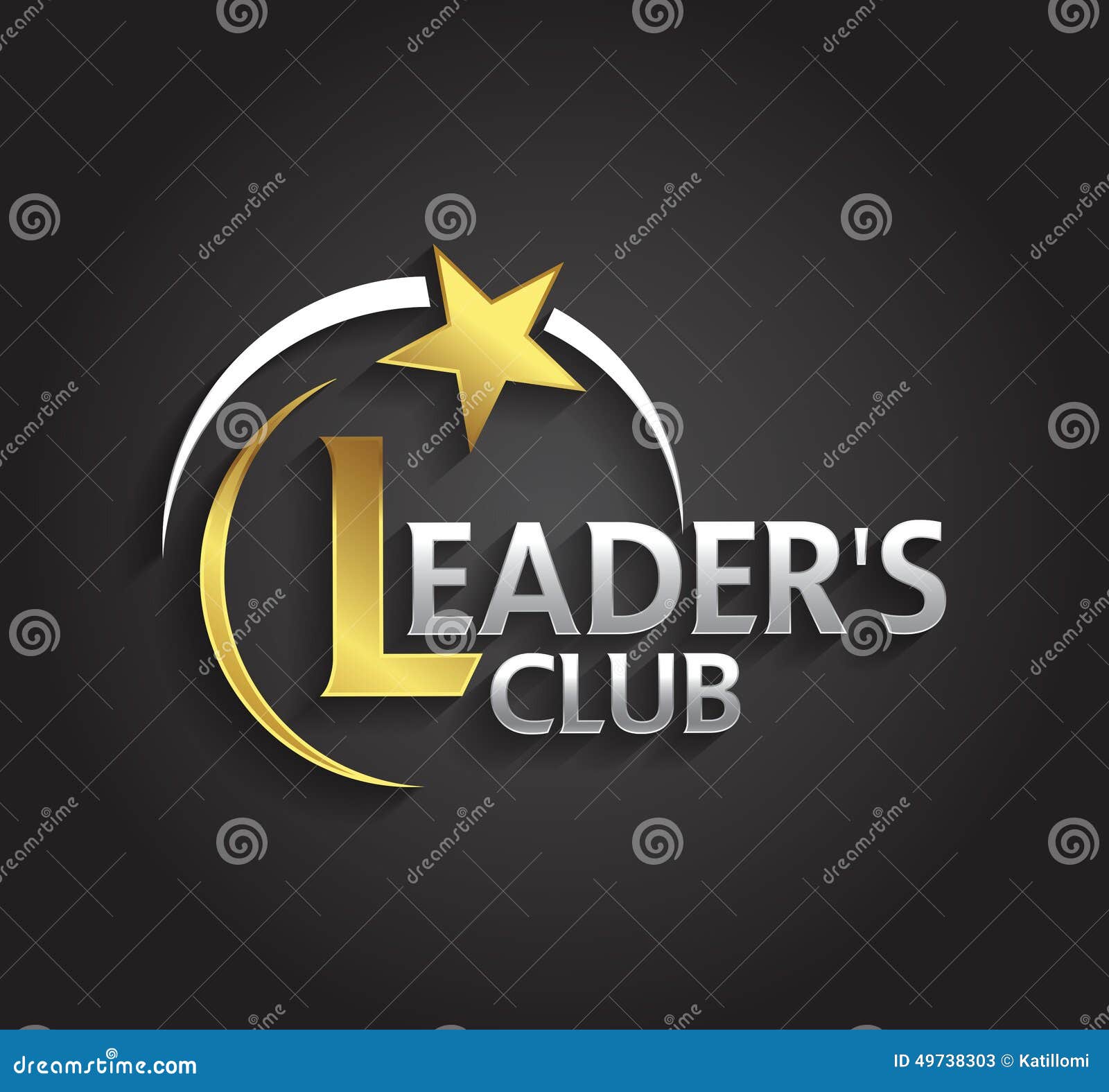 Vector Graphic Silver and Gold Symbol for Company Leaders with Star ...