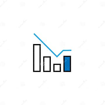 Vector Graphic of Simple Increase and Decrease Progress Graph Stock ...