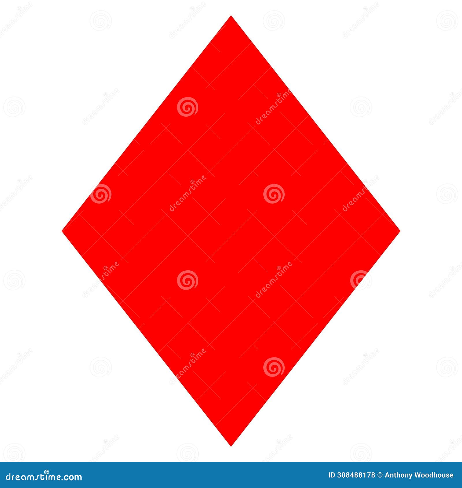 Vector Graphic of a Simple Red Diamonds Playing Card Symbol. One Out a ...