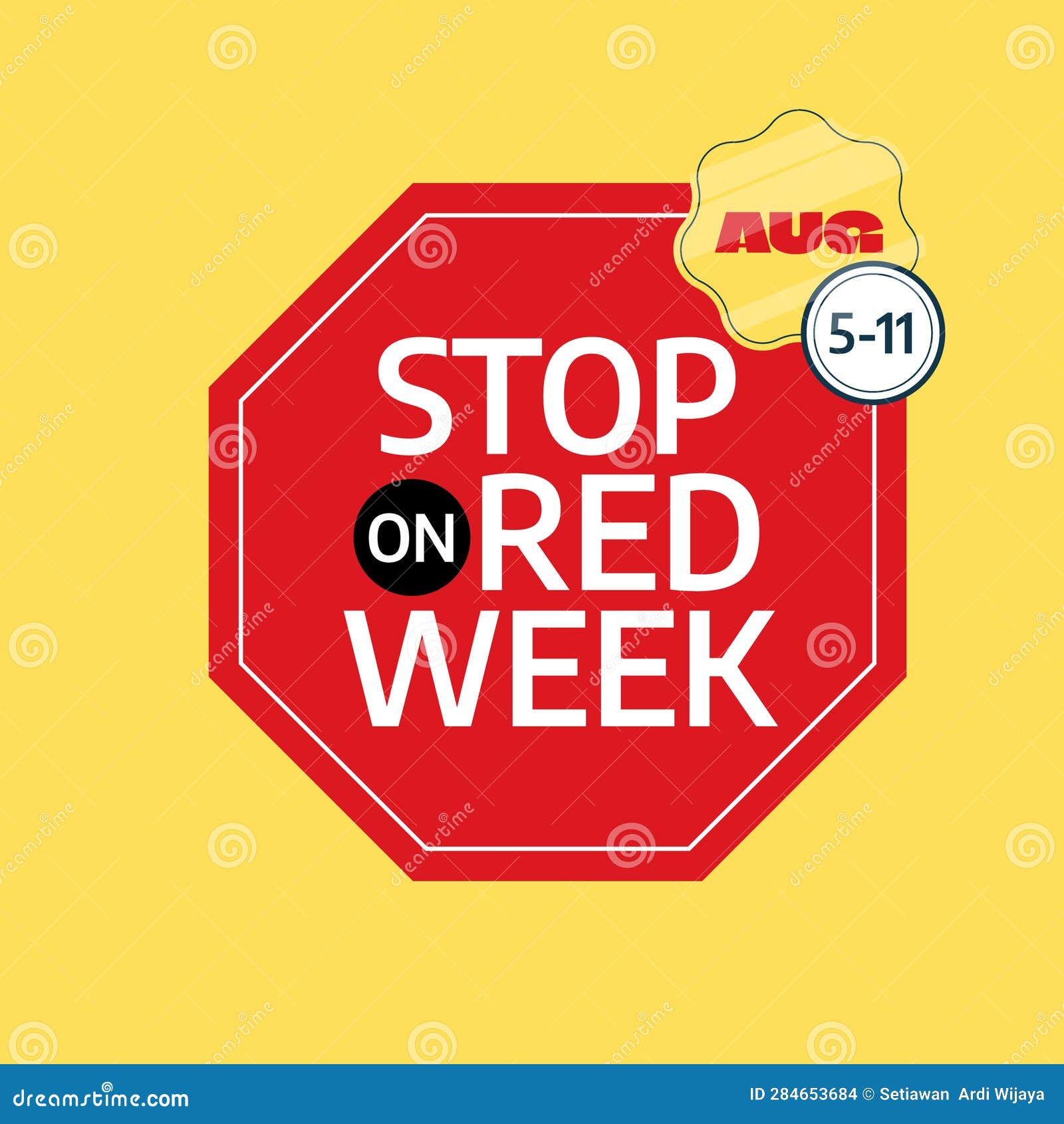 Vector Graphic of Stop on Red Week Good for Stop on Red Week ...