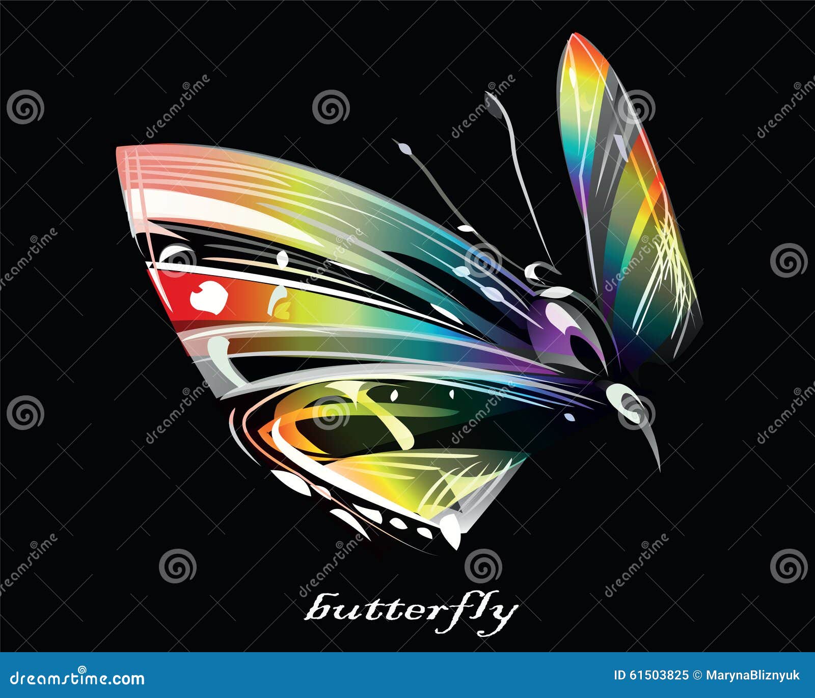 Vector Graphic Stylized Image of Butterfly Stock Vector - Illustration ...