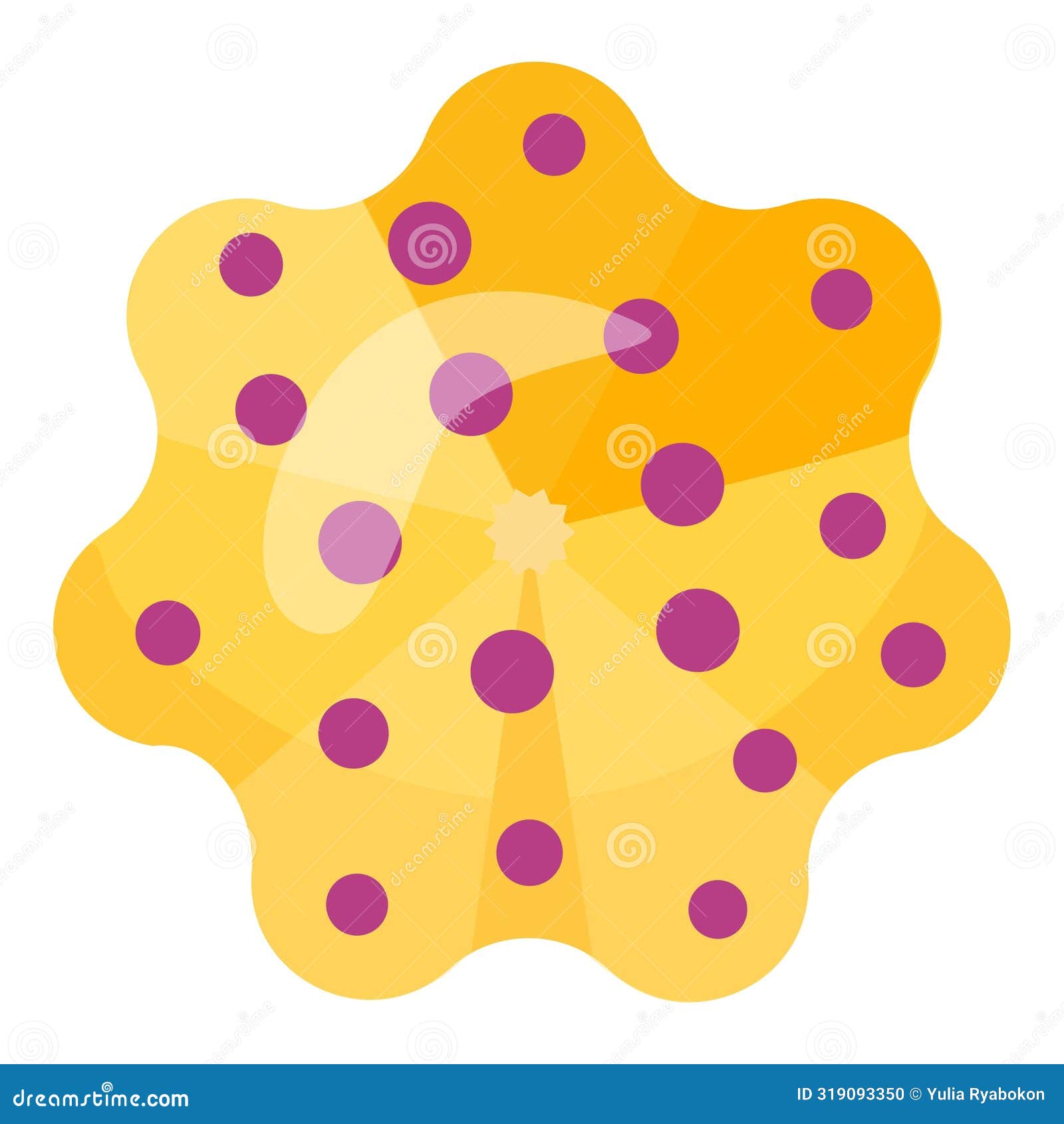 Abstract Yellow Amoeba with Purple Dots Illustration Stock Vector ...