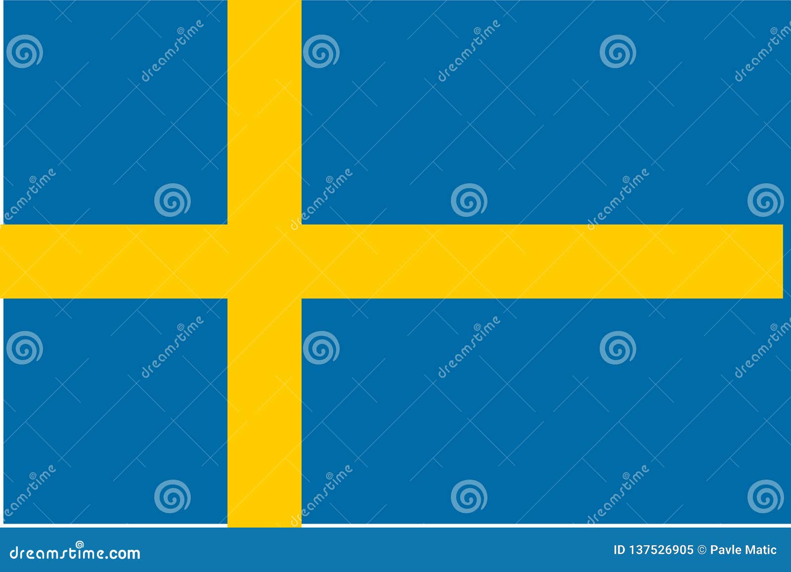 Simple Flag of Sweden Background Stock Vector - Illustration of swedish ...