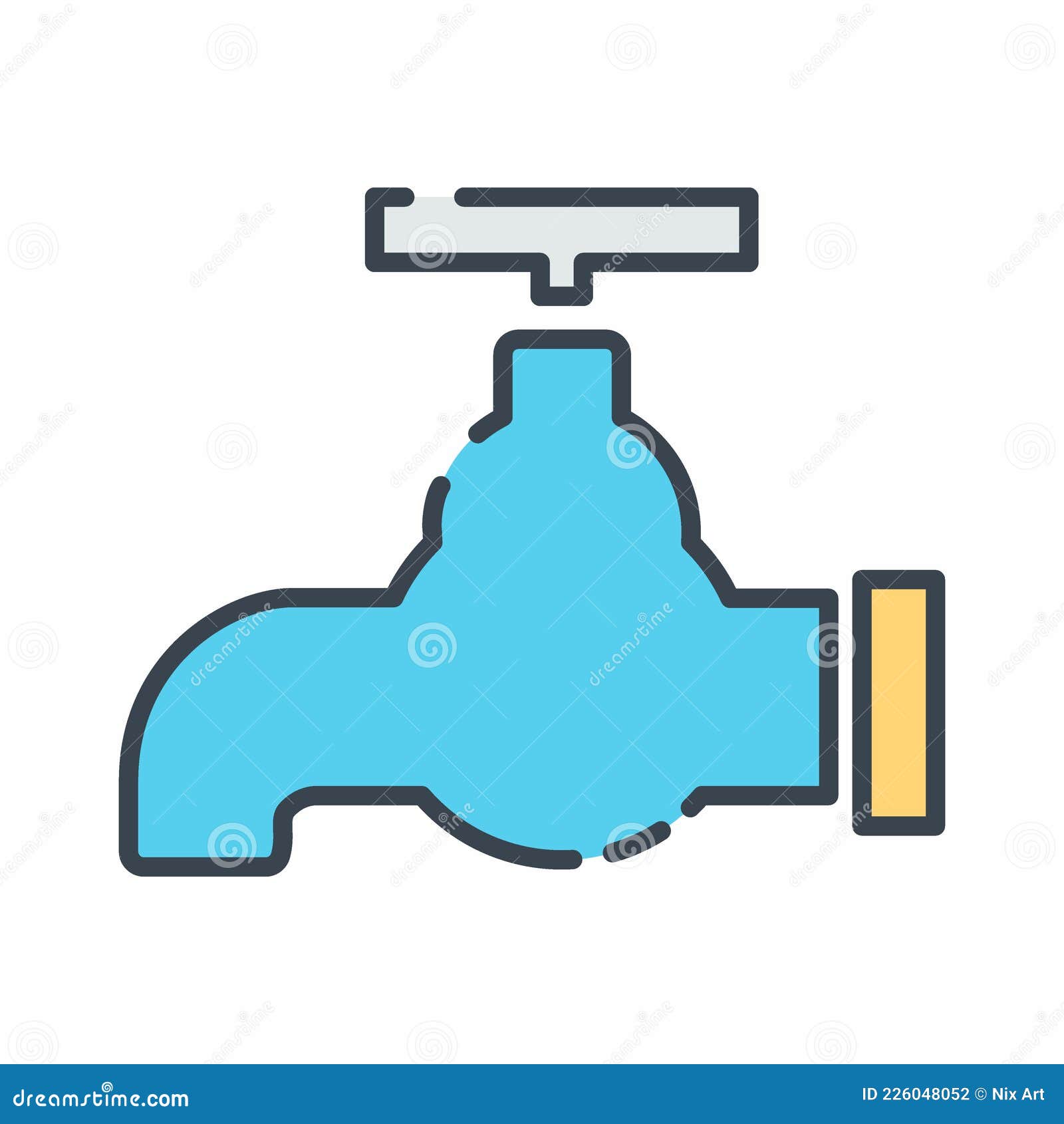 Vector Graphic of Tap - Line Cut Style Stock Vector - Illustration of ...