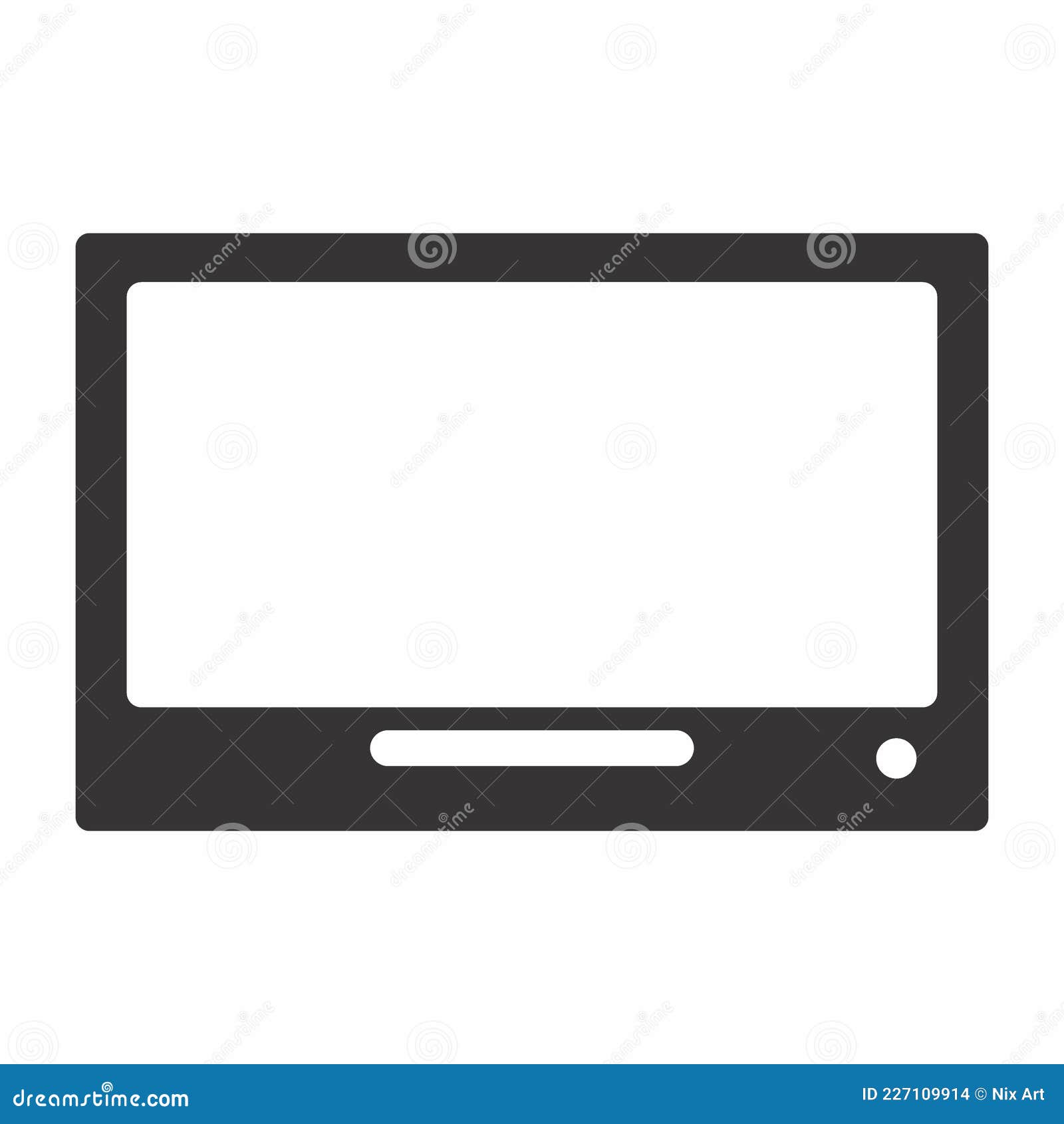 Vector Graphic of Television - Black Style - Simple Illustration ...