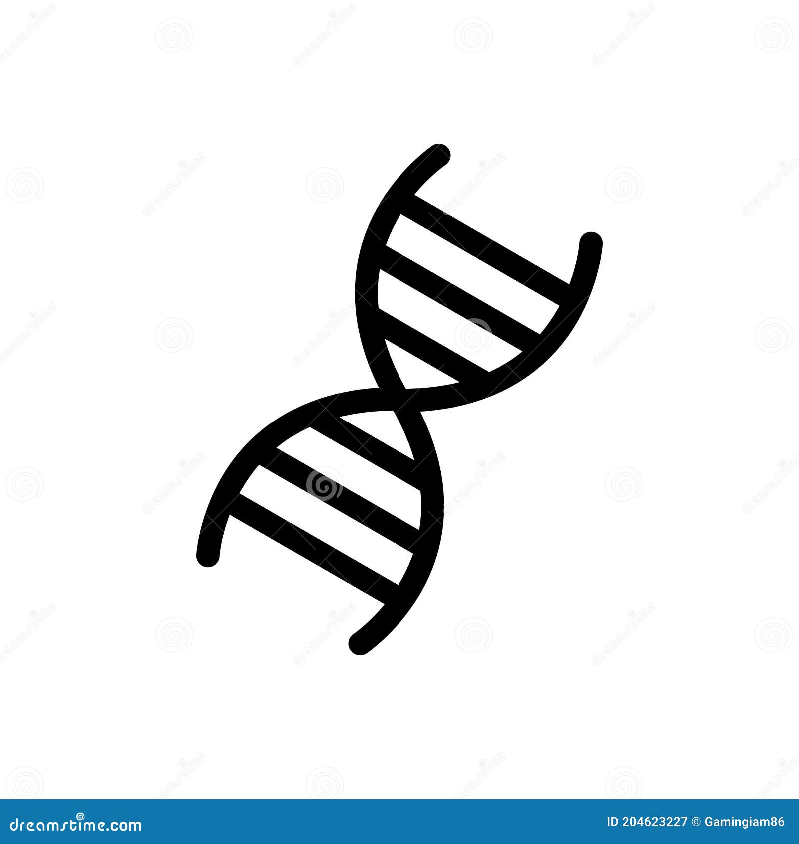Vector Graphic of DNA Icon stock vector. Illustration of concept ...