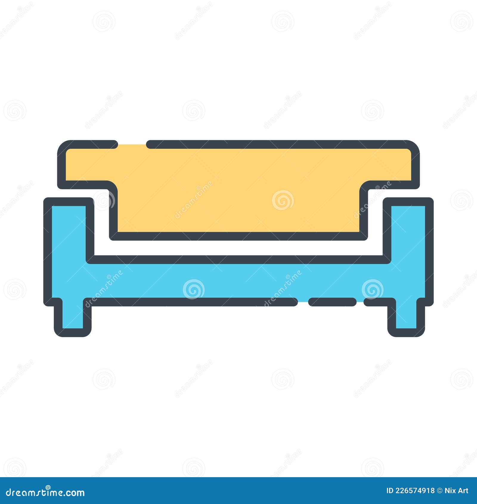 Vector Graphic of Two Seats - Line Cut Style - Simple Illustration ...