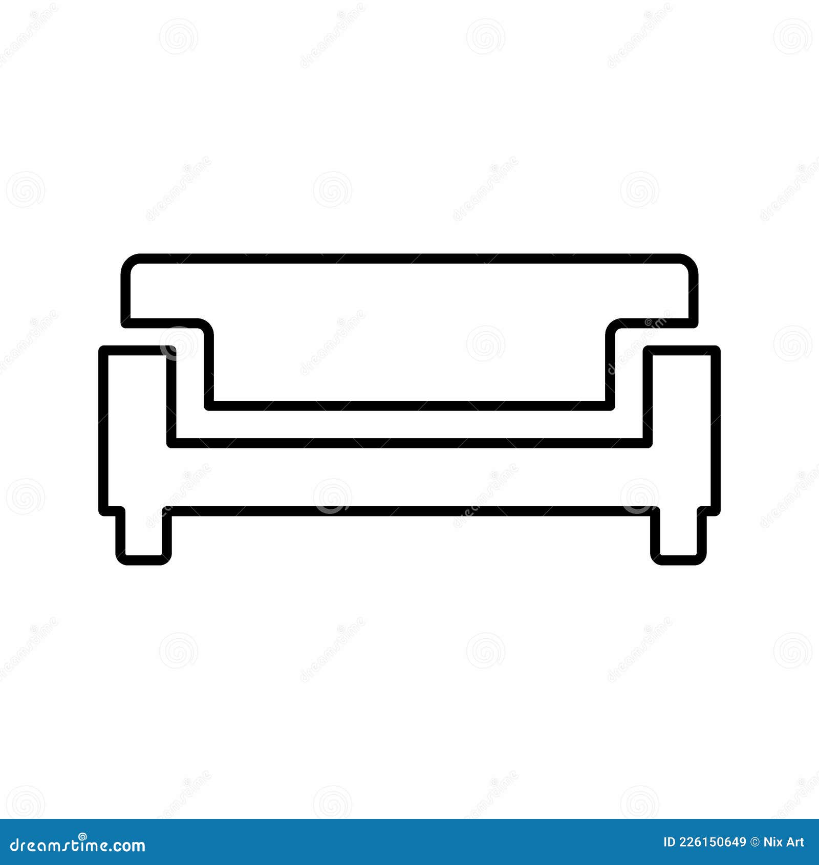 Vector Graphic of Two Seats - Line Style - Simple Illustration ...