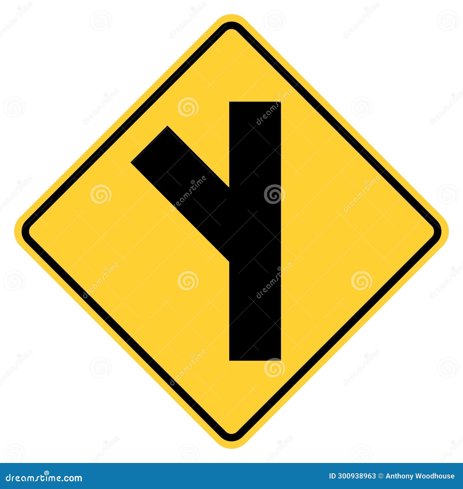 Vector Graphic of a Usa Slanted Side Road Junction Highway Sign. it ...