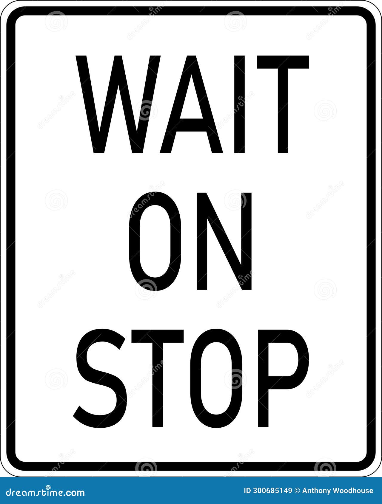 Vector Graphic of a Usa Wait on Stop Highway Sign. it Consists of the ...