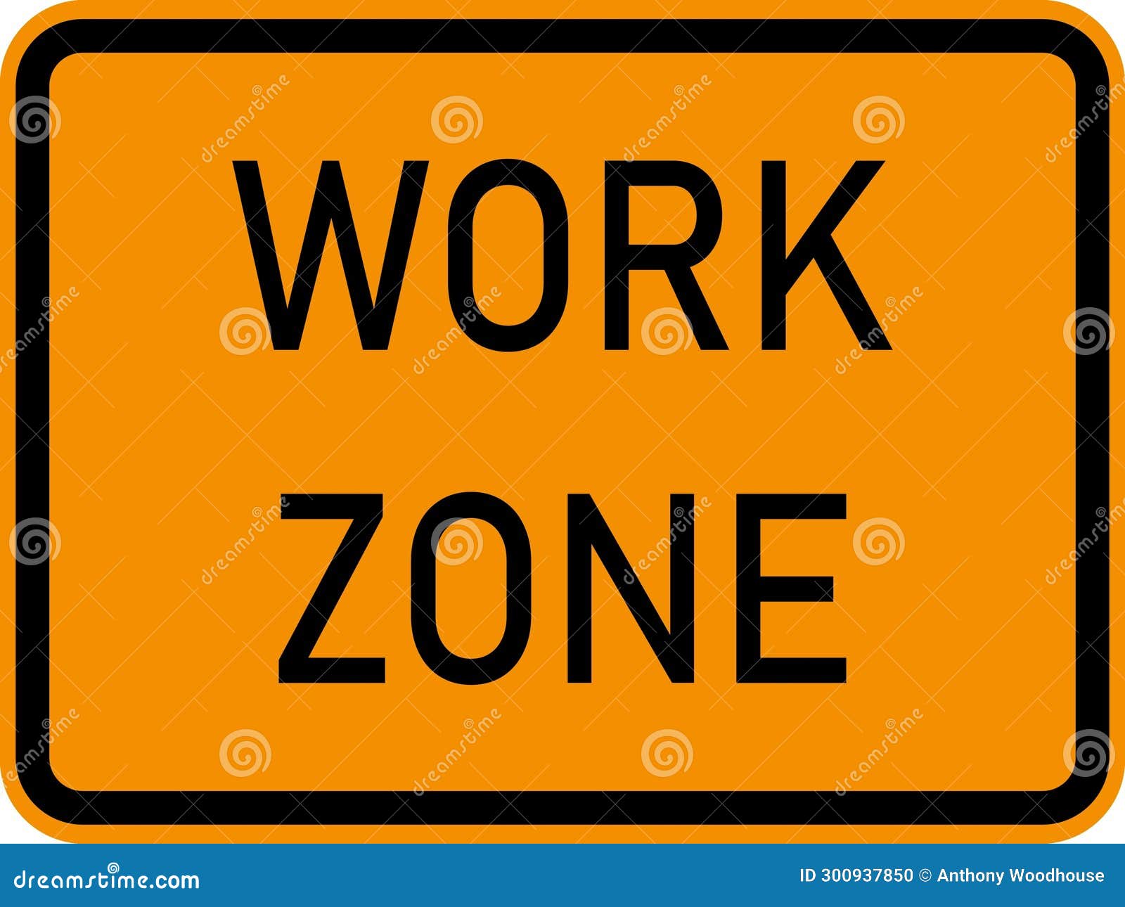 Vector Graphic of a Usa Work Zone Highway Sign. it Consists of the ...