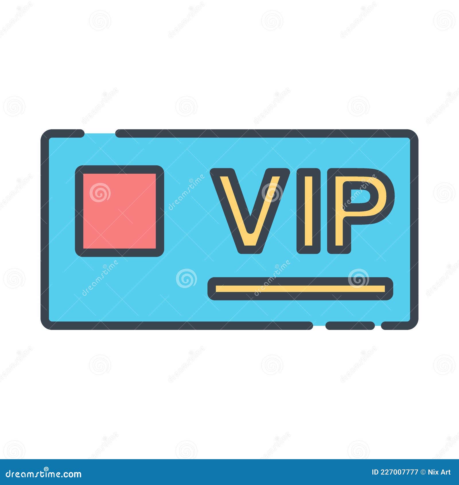 Vector Graphic of VIP Card - Line Cut Style - Simple Illustration ...