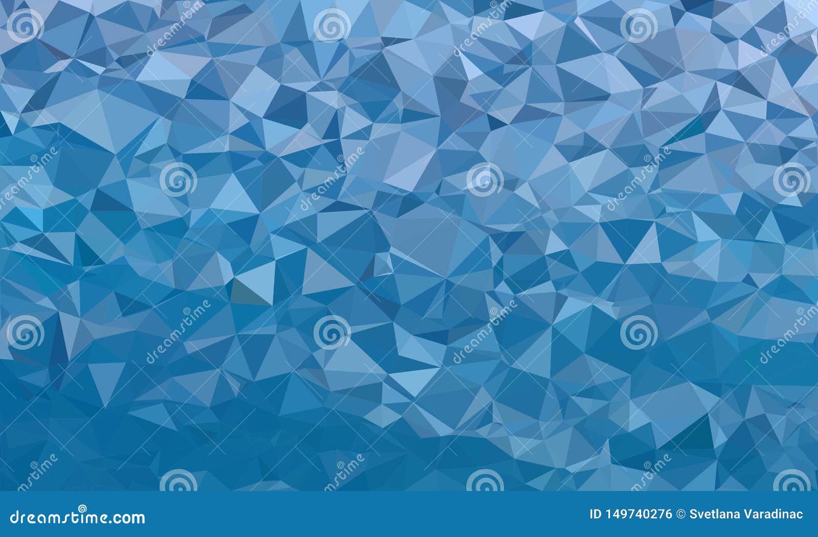 Abstract Polygon Blue Graphic Pattern Composed of Triangles. Stock ...