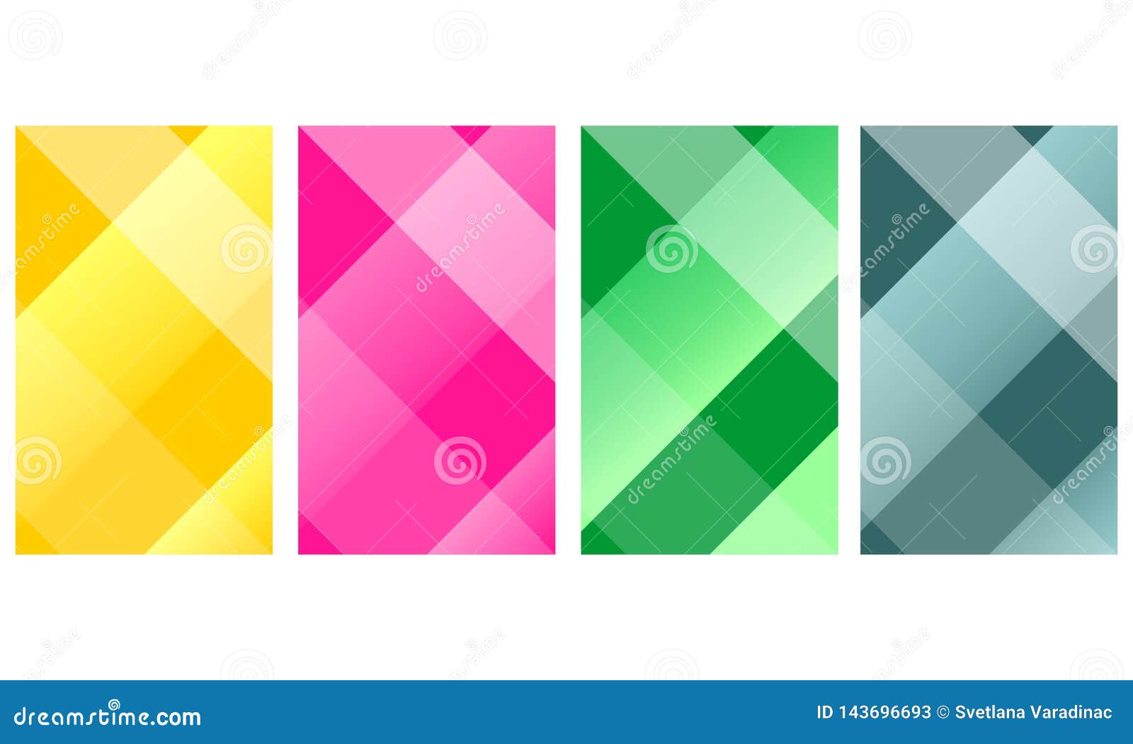 Set of Four Abstract Background with Light Gradient Color. Stock Vector ...