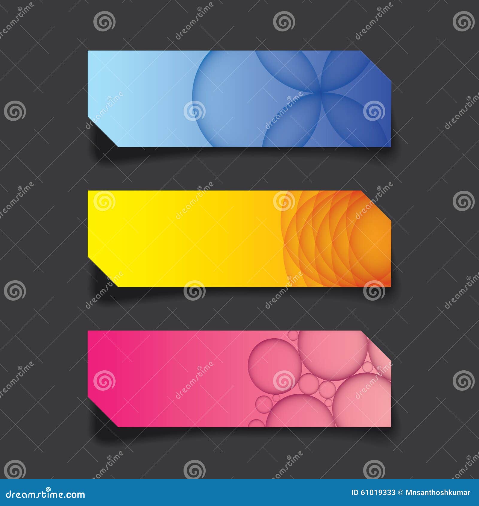Vector Graphic Of Web Banner, Header Layout Template, Colorful C ...